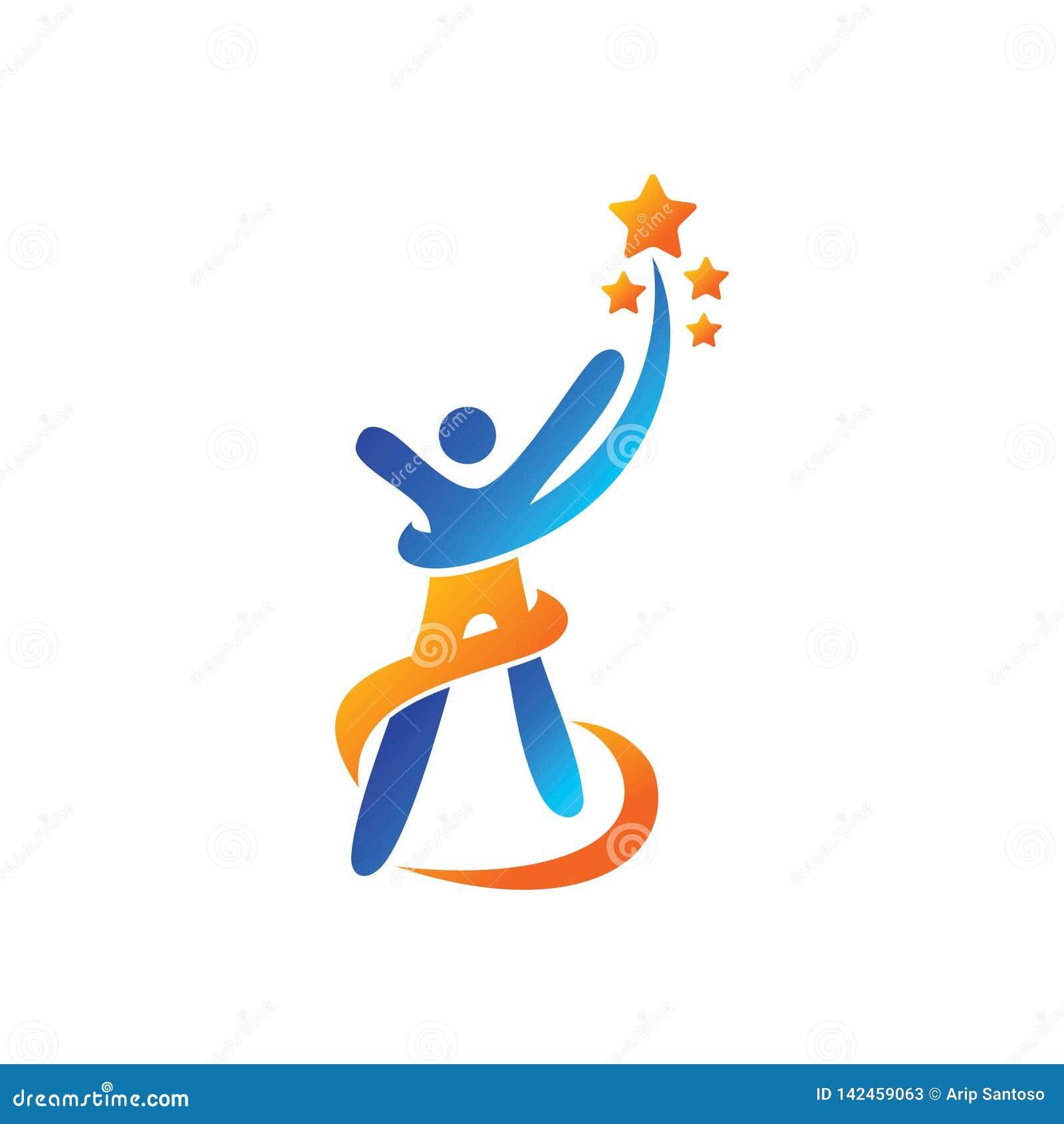 Stella Logo Design Template Isolated Di Successo Illustrazione ...