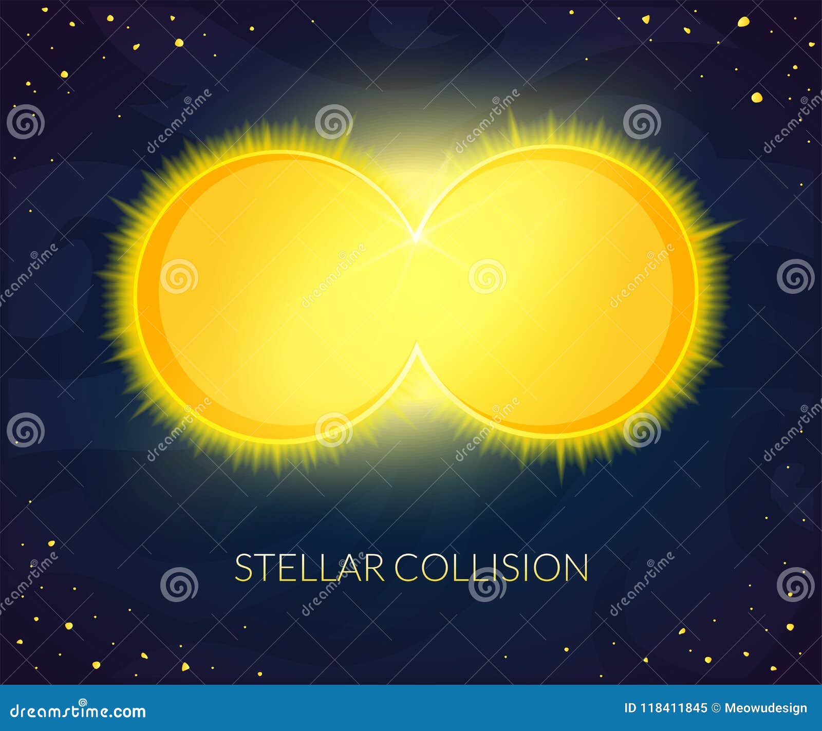 Stellar Collision Vector Illustration Stock Vector - Illustration of ...