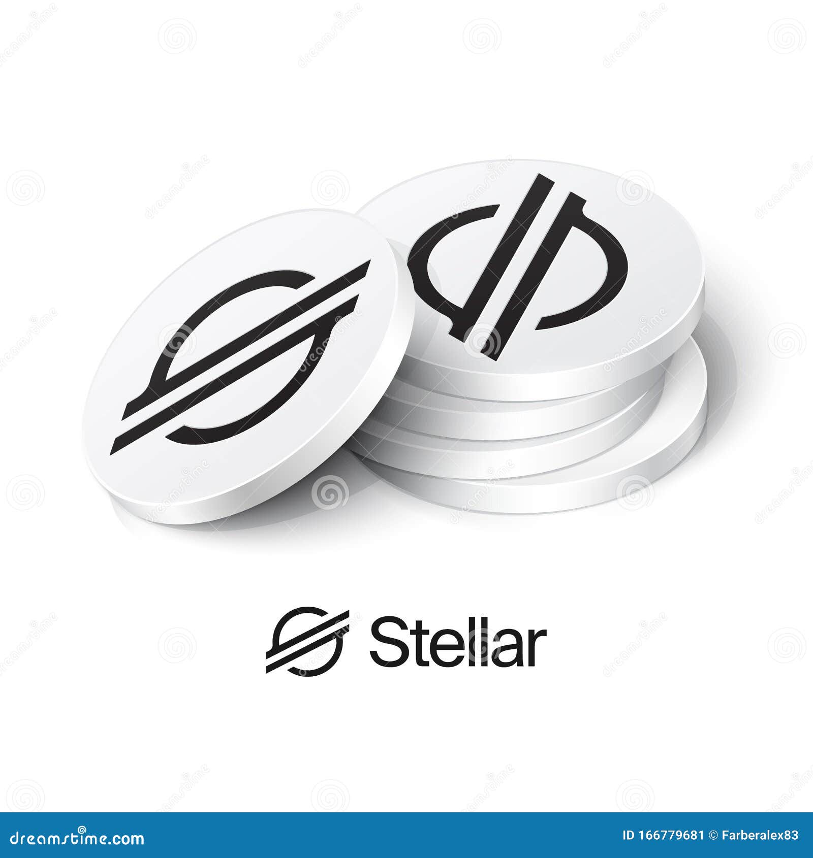Stellar Cryptocurrency Tokens Stock Vector - Illustration of digital ...