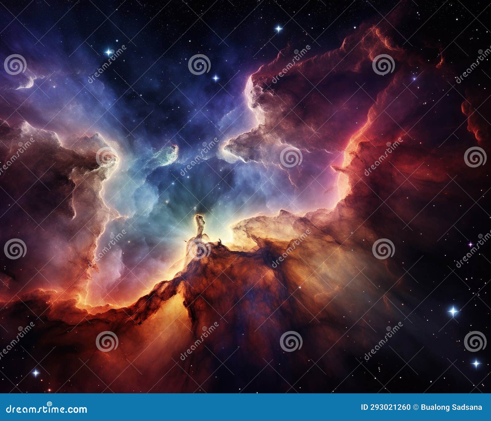 The Stellar Emission Nebula Giant Interstellar Cloud is Breaking in the ...