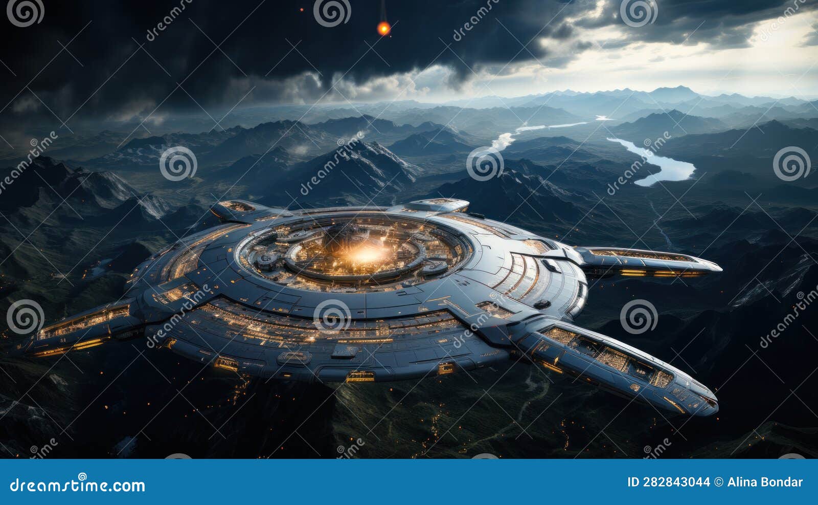 Stellar Exploration: the Cosmic Vessel. Created with Generative AI ...