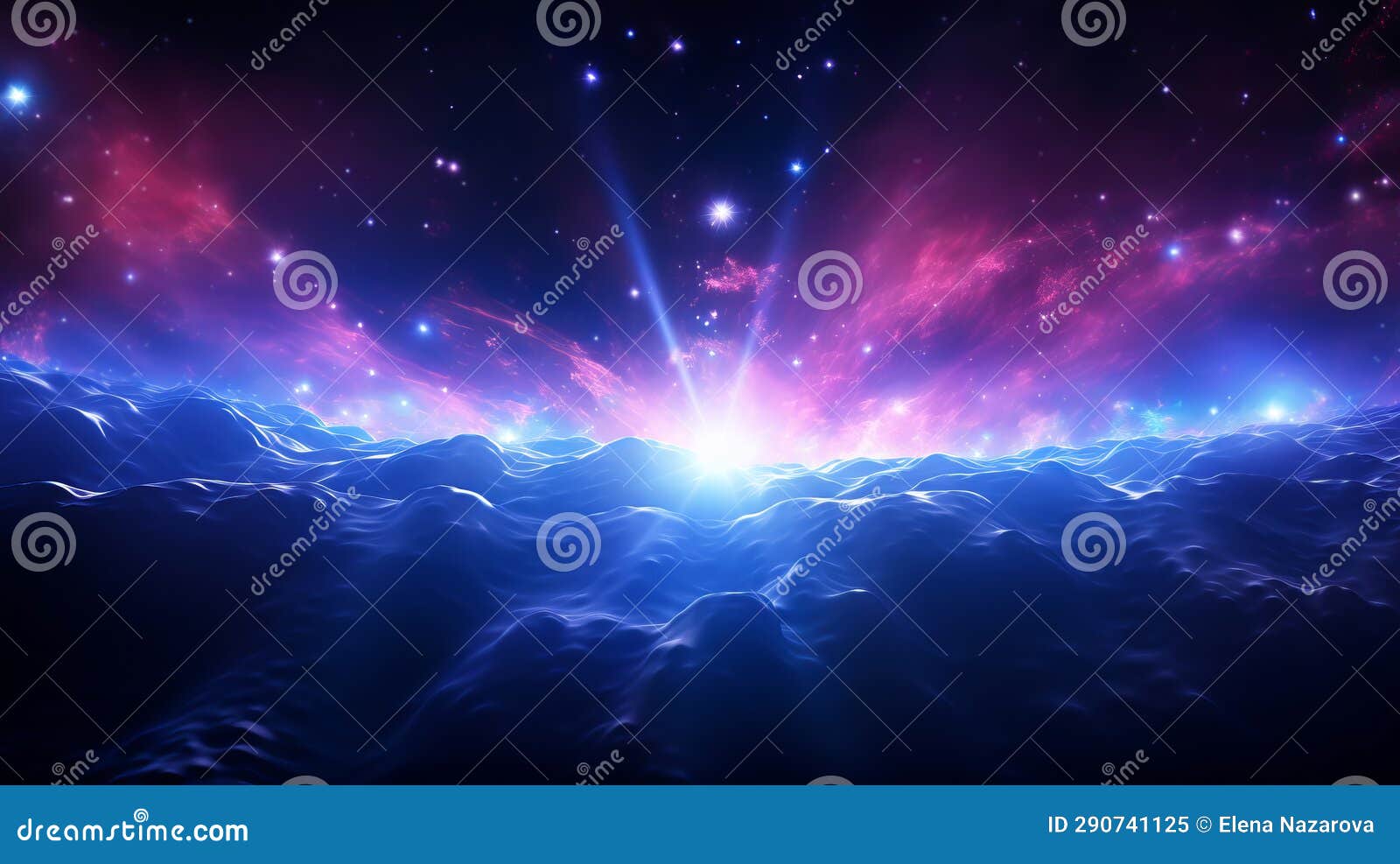 Stellar Flares in Deep Cosmos. Fantastic Neon Glow and Flashes of ...