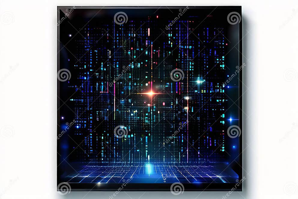 Stellar Grid a Matrix Code Depiction of the Laun Rare Odd Stock Image ...