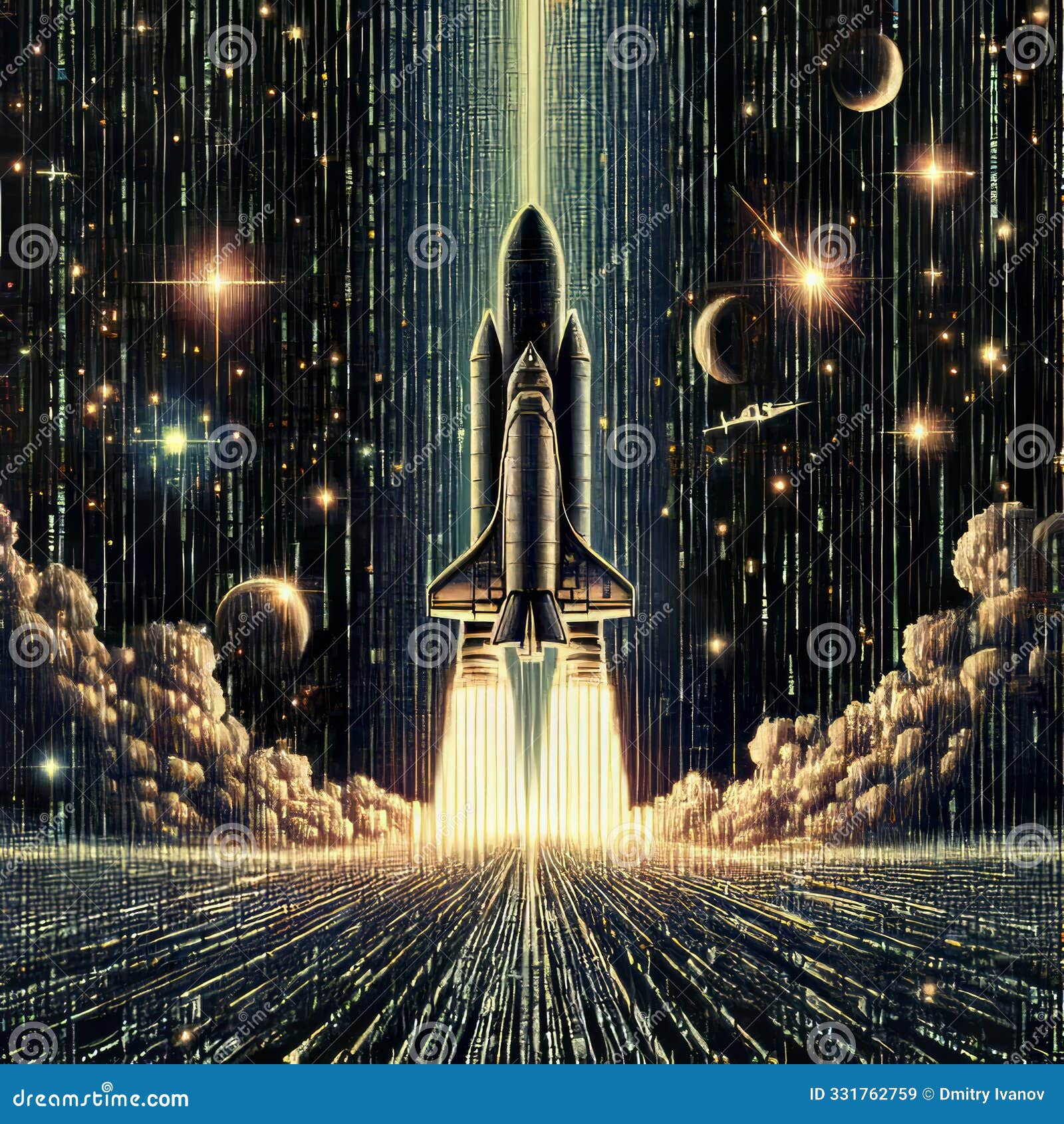 Stellar Grid a Matrix Code Depiction O Rare Odd Stock Image - Image of ...