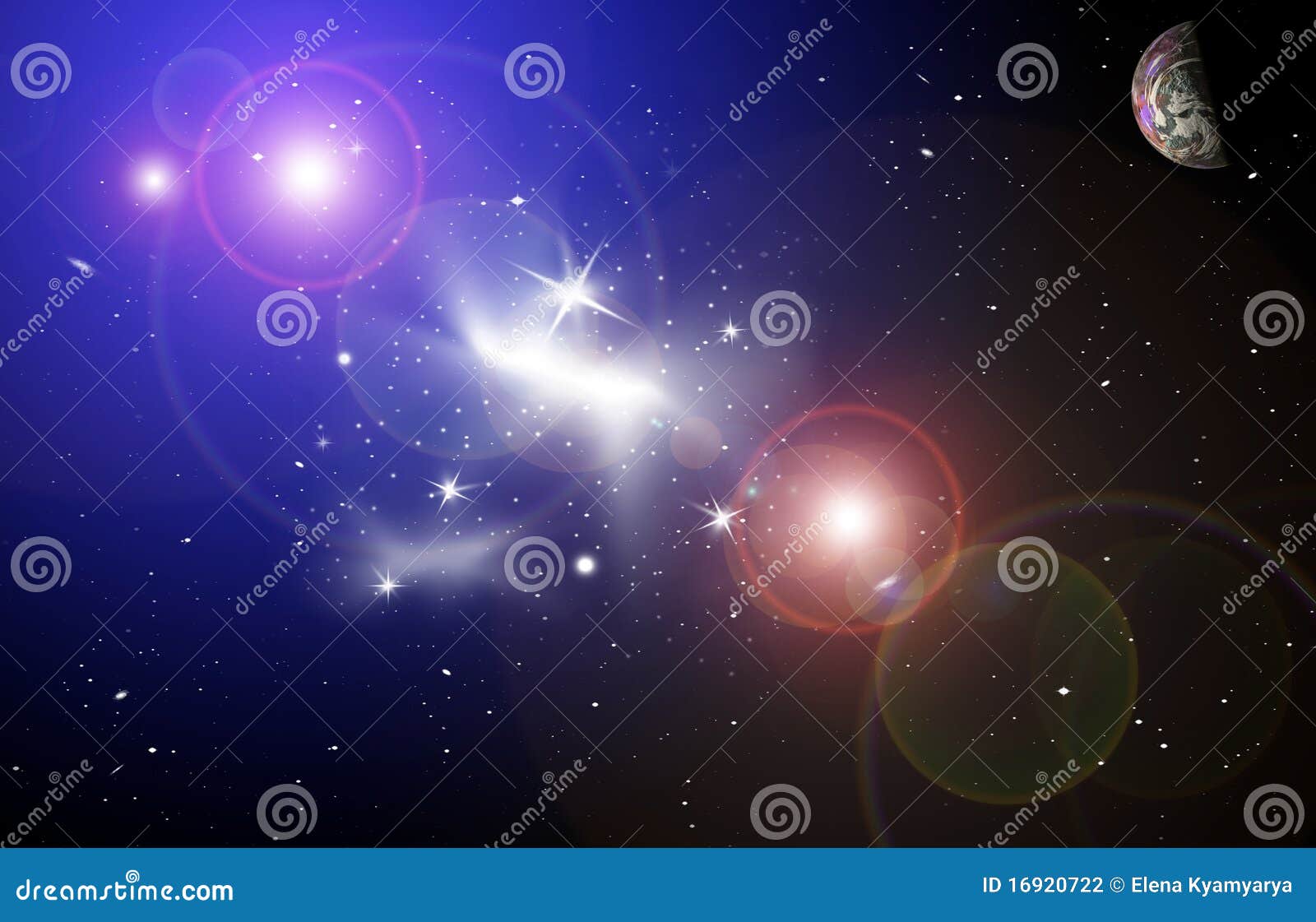 Stellar light in space stock illustration. Illustration of aerial ...