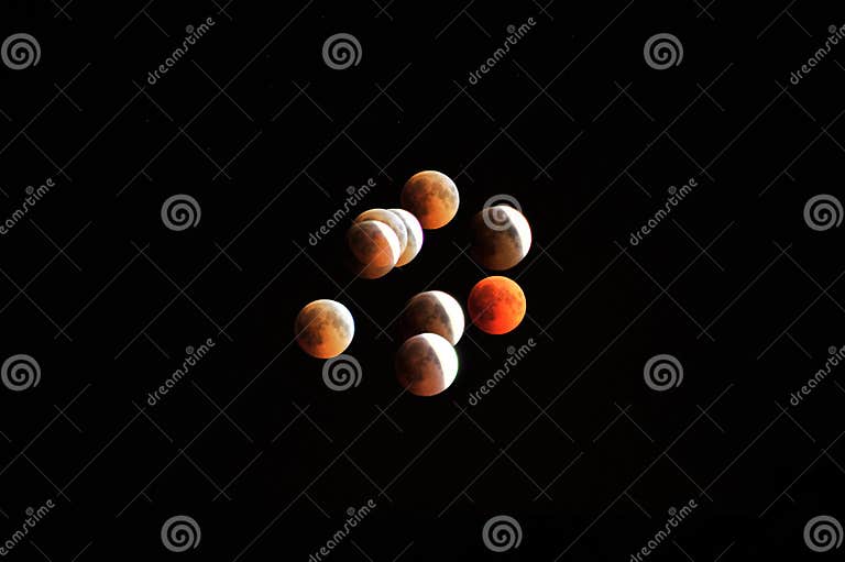 Stellar Lunar Phases, Lunar Eclipse Stock Image - Image of aesthetic ...