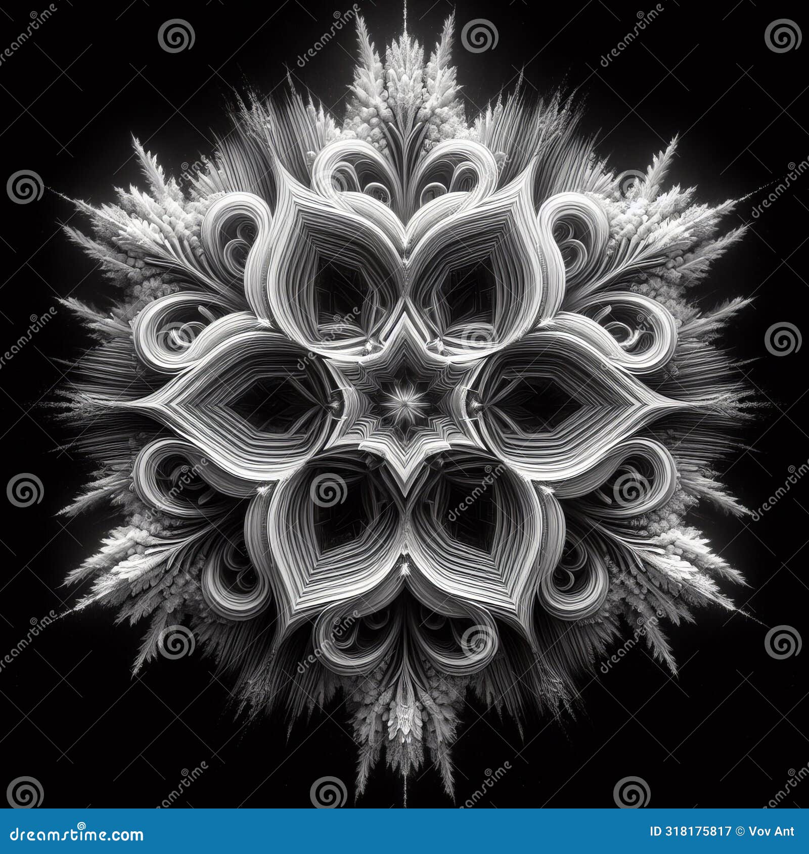 Stellar Column Columnar Snowflakes With Star Like Patterns On Royalty ...