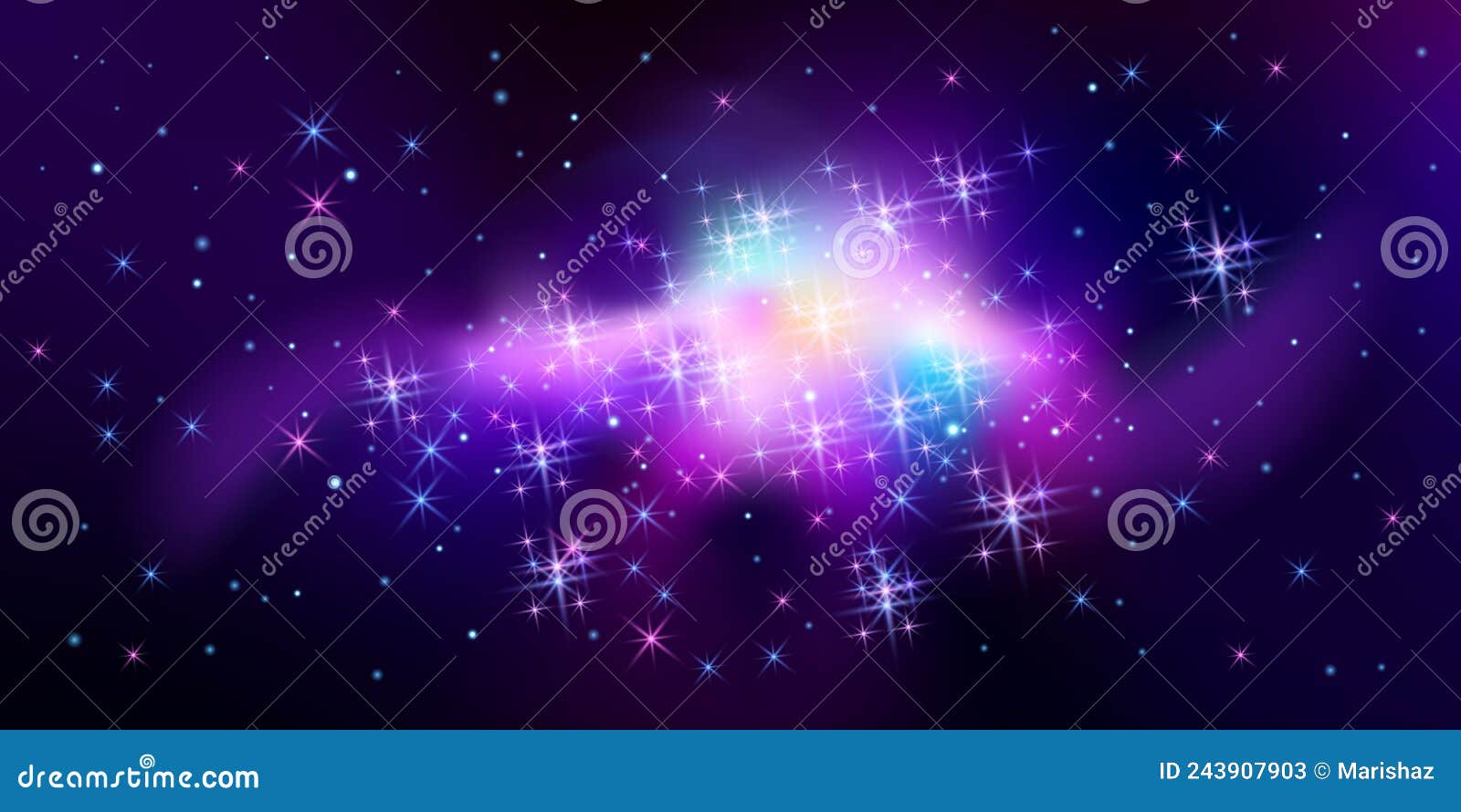 Stellar Space Background with Dark Nebula, Supernova Explosion and ...