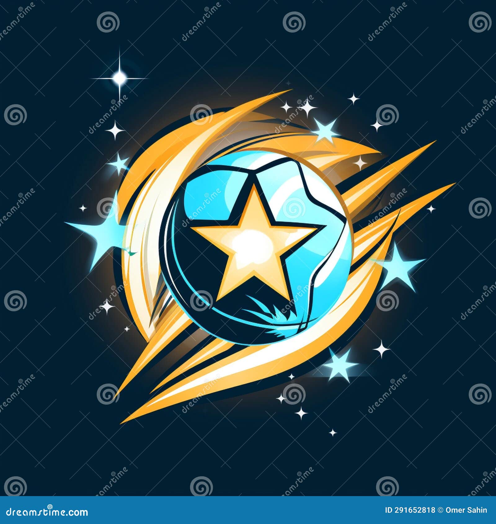 Stellar Striker Celestial Logo Stock Photo - Image of journey, cosmic ...