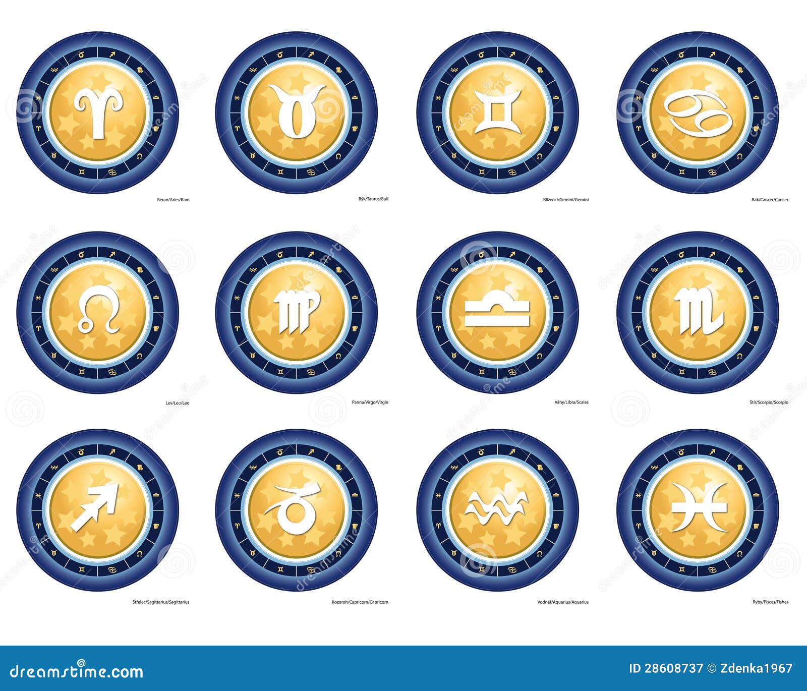 Stellar Zodiac Sign - Horoscope Stock Vector - Illustration of bull ...