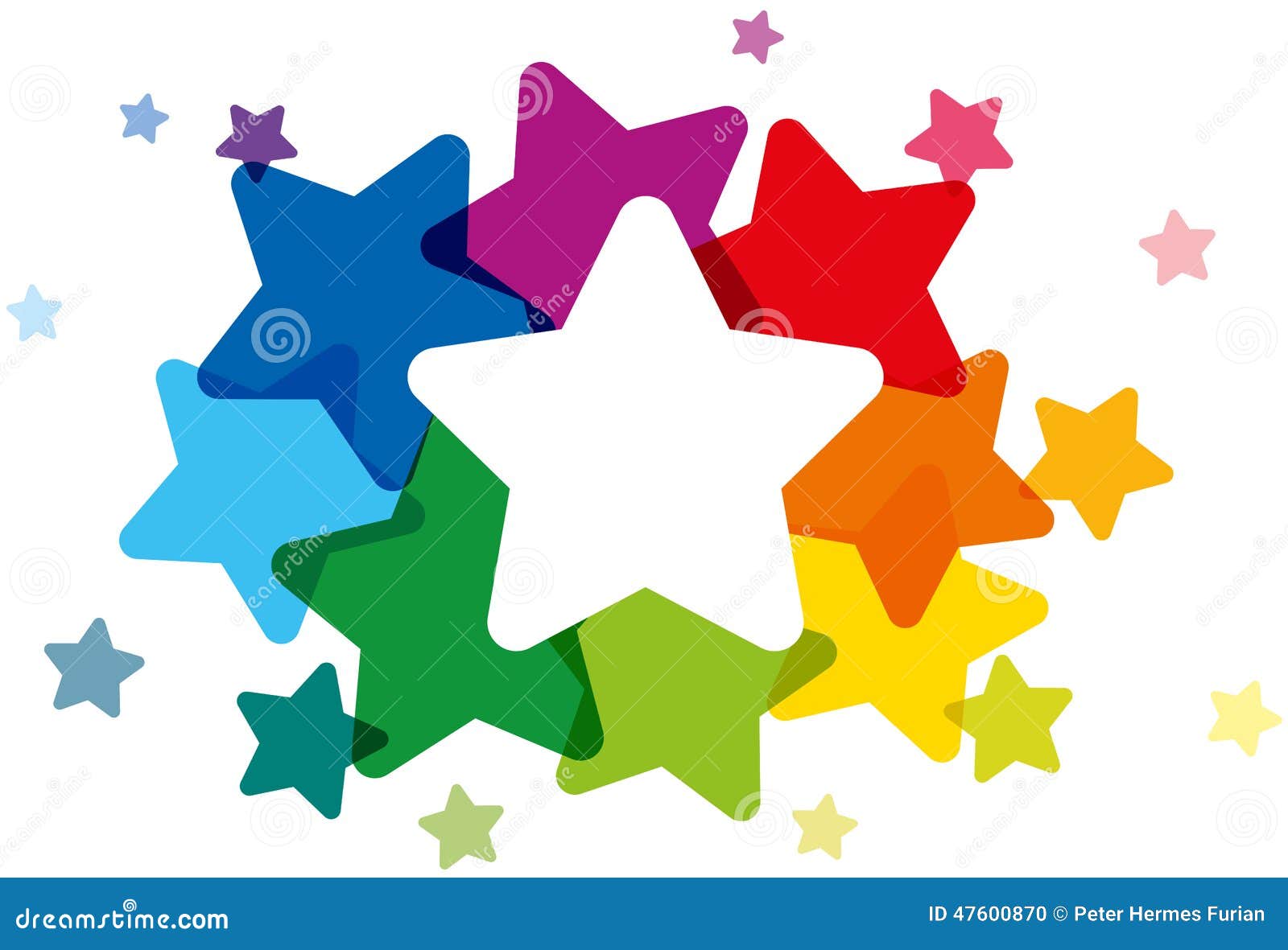 Stelle colorate arcobaleno illustrazione vettoriale. Illustrazione di ...