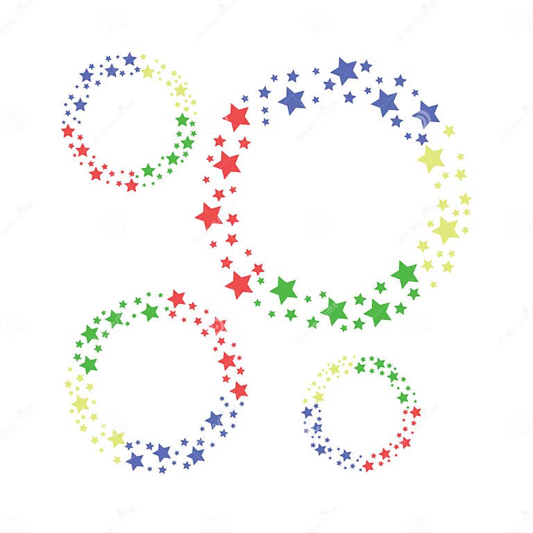 Stelle Multicolori Delle Dimensioni Differenti Illustrazione di Stock ...