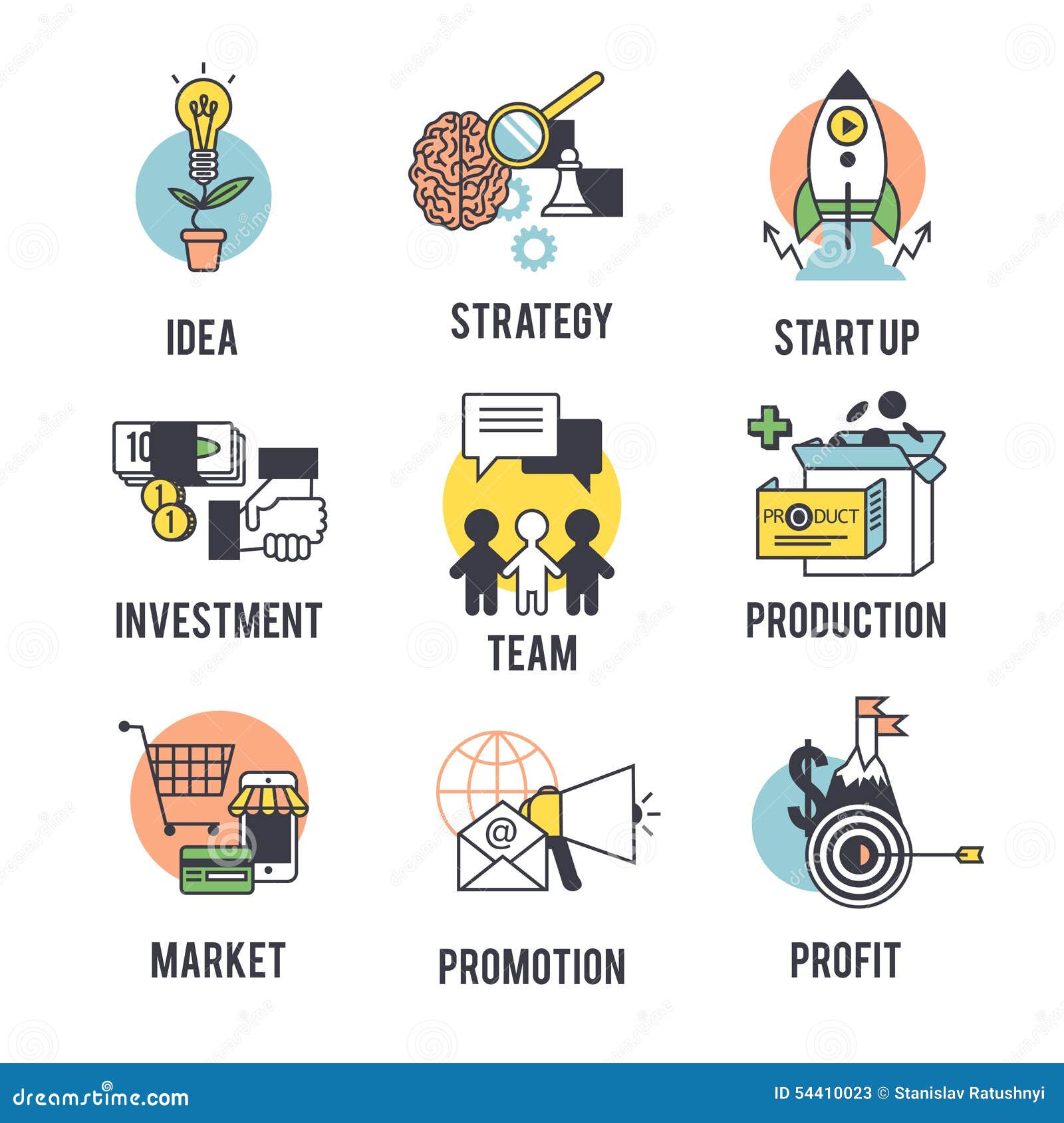 Stellen Sie Das Startlogo Ein Vektor Abbildung - Illustration von ...