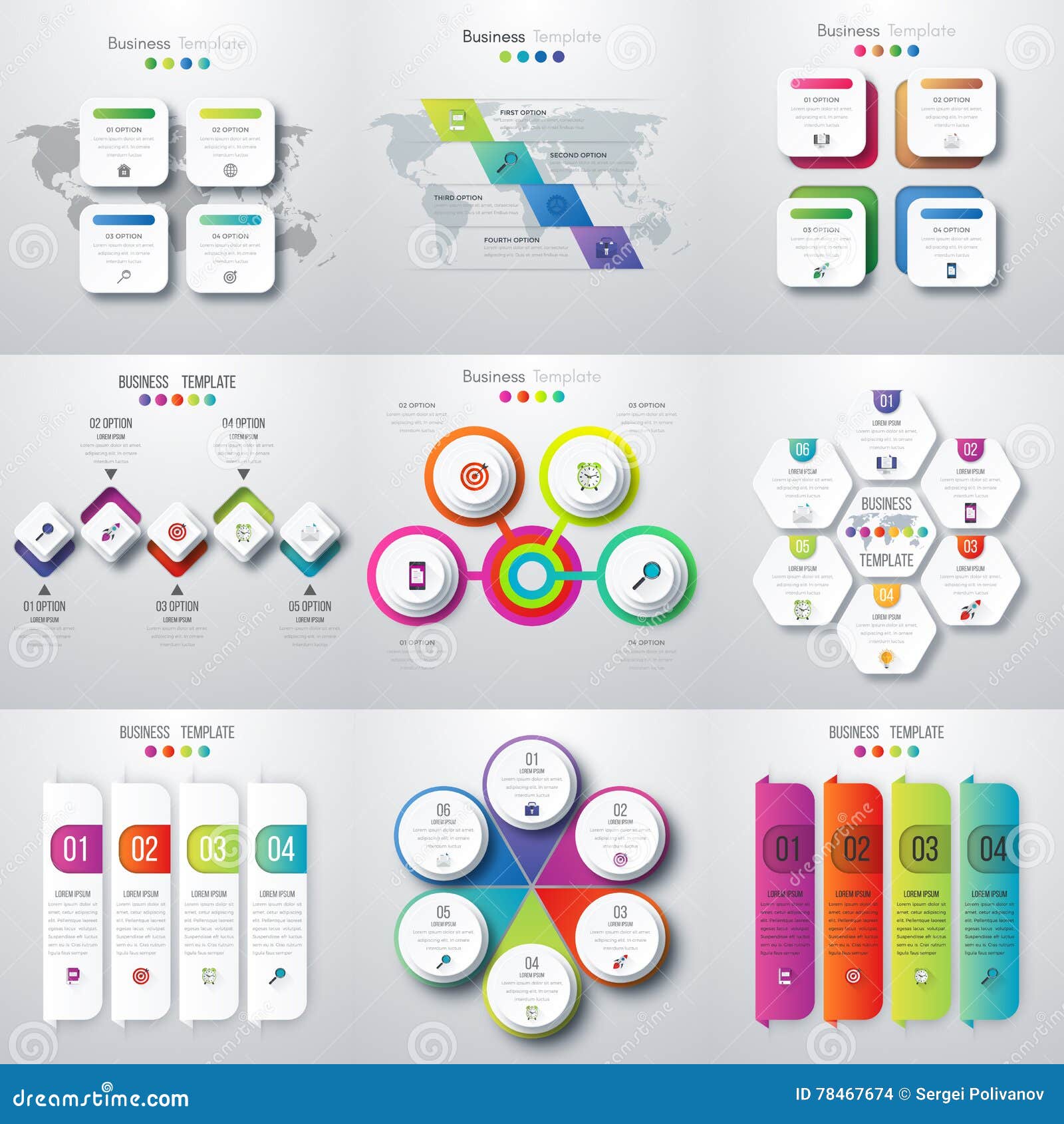 Stellen Sie Mit Infographics Ein Vektor Abbildung - Illustration von ...