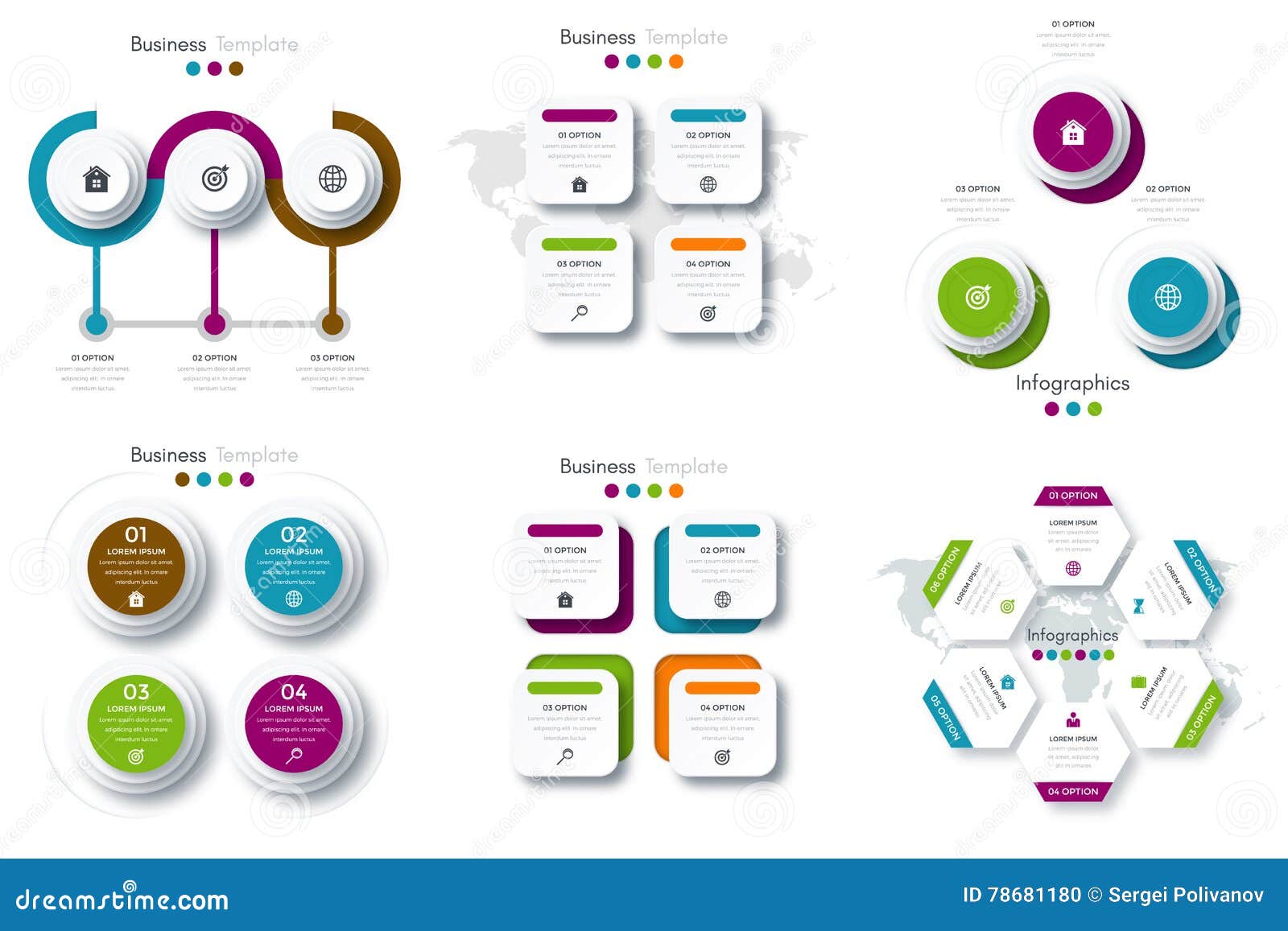 Stellen Sie Mit Infographics Ein Vektor Abbildung - Illustration von ...