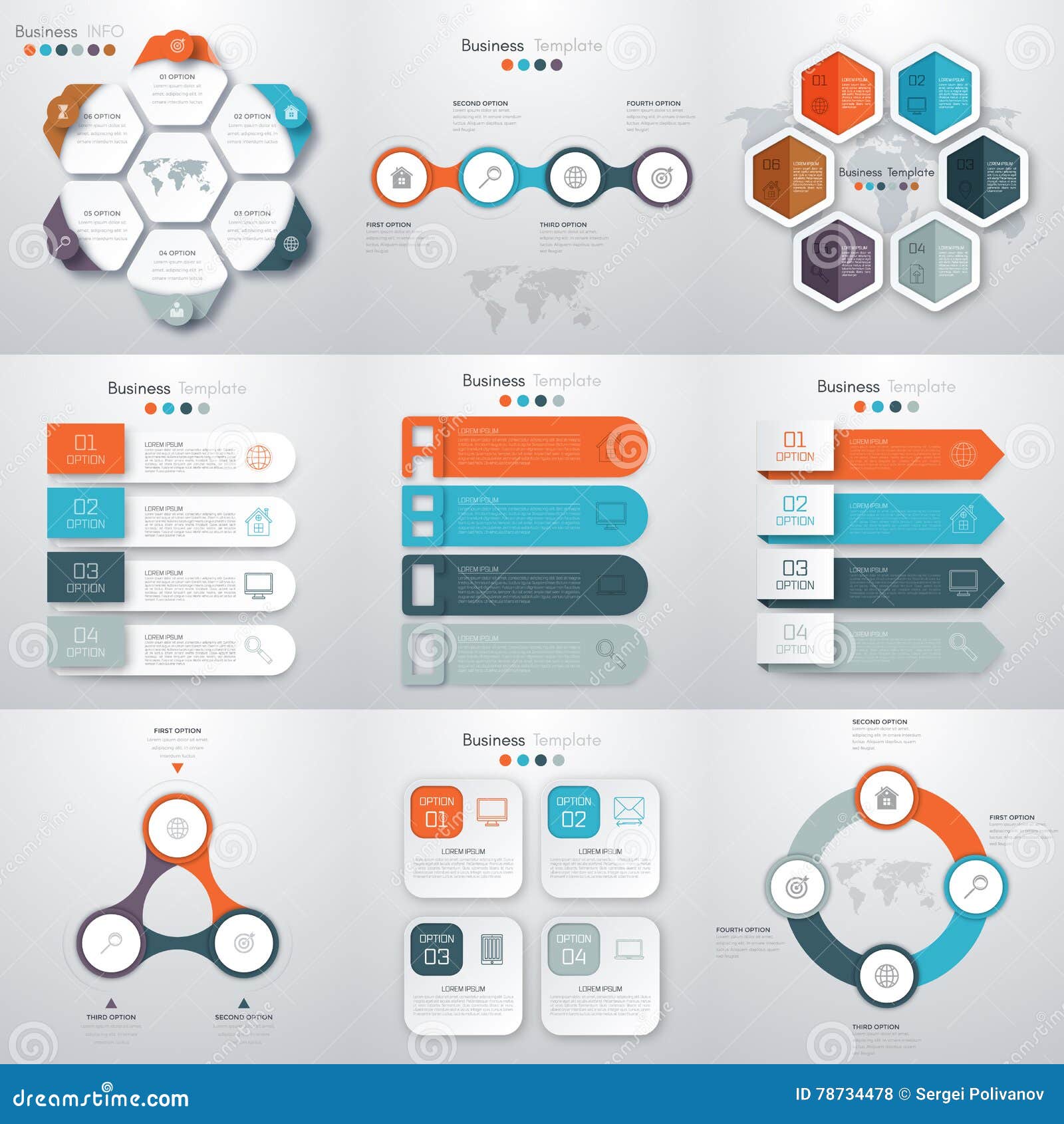 Stellen Sie Mit Infographics Ein Vektor Abbildung - Illustration von ...