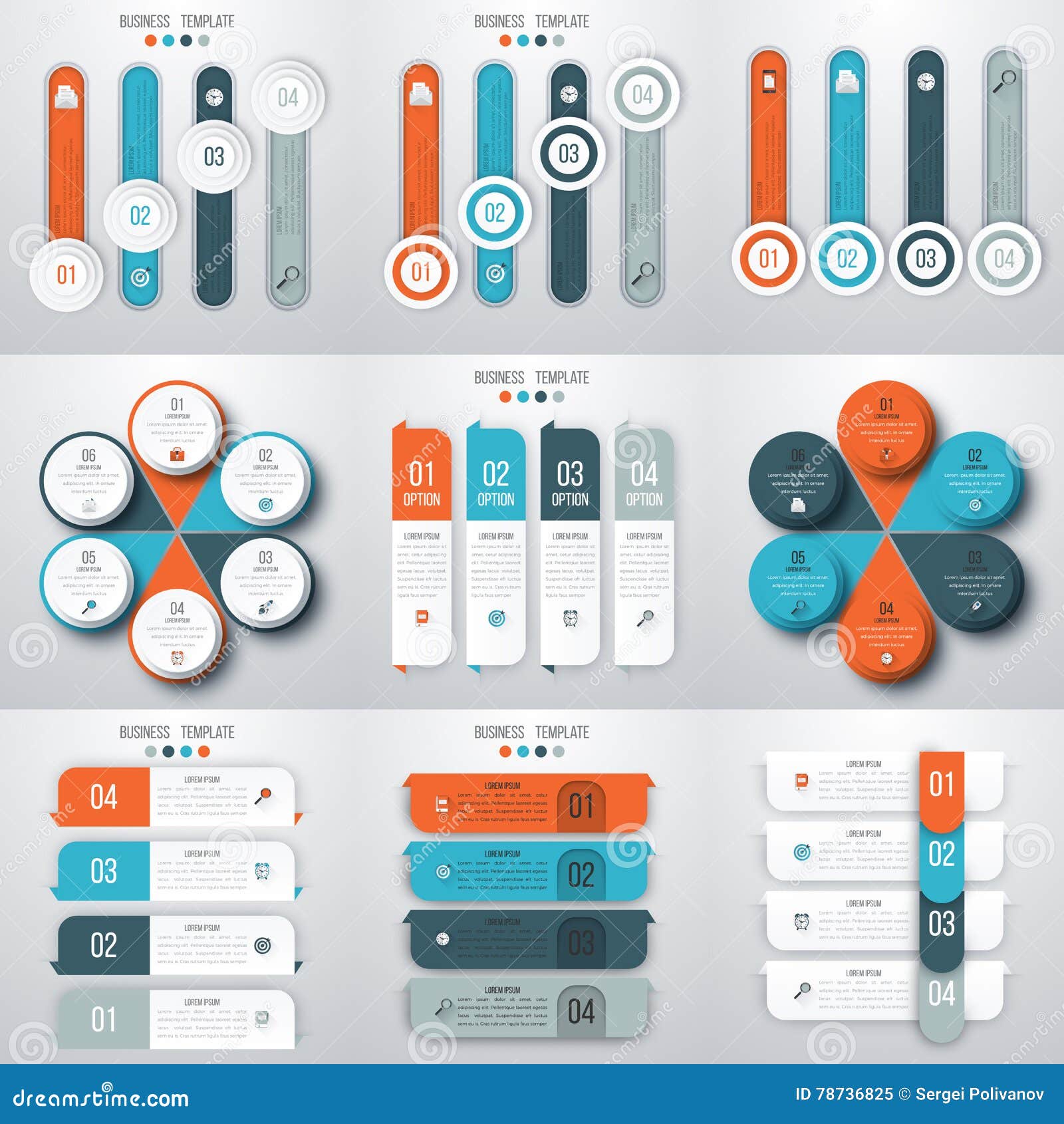 Stellen Sie Mit Infographics Ein Vektor Abbildung - Illustration von ...