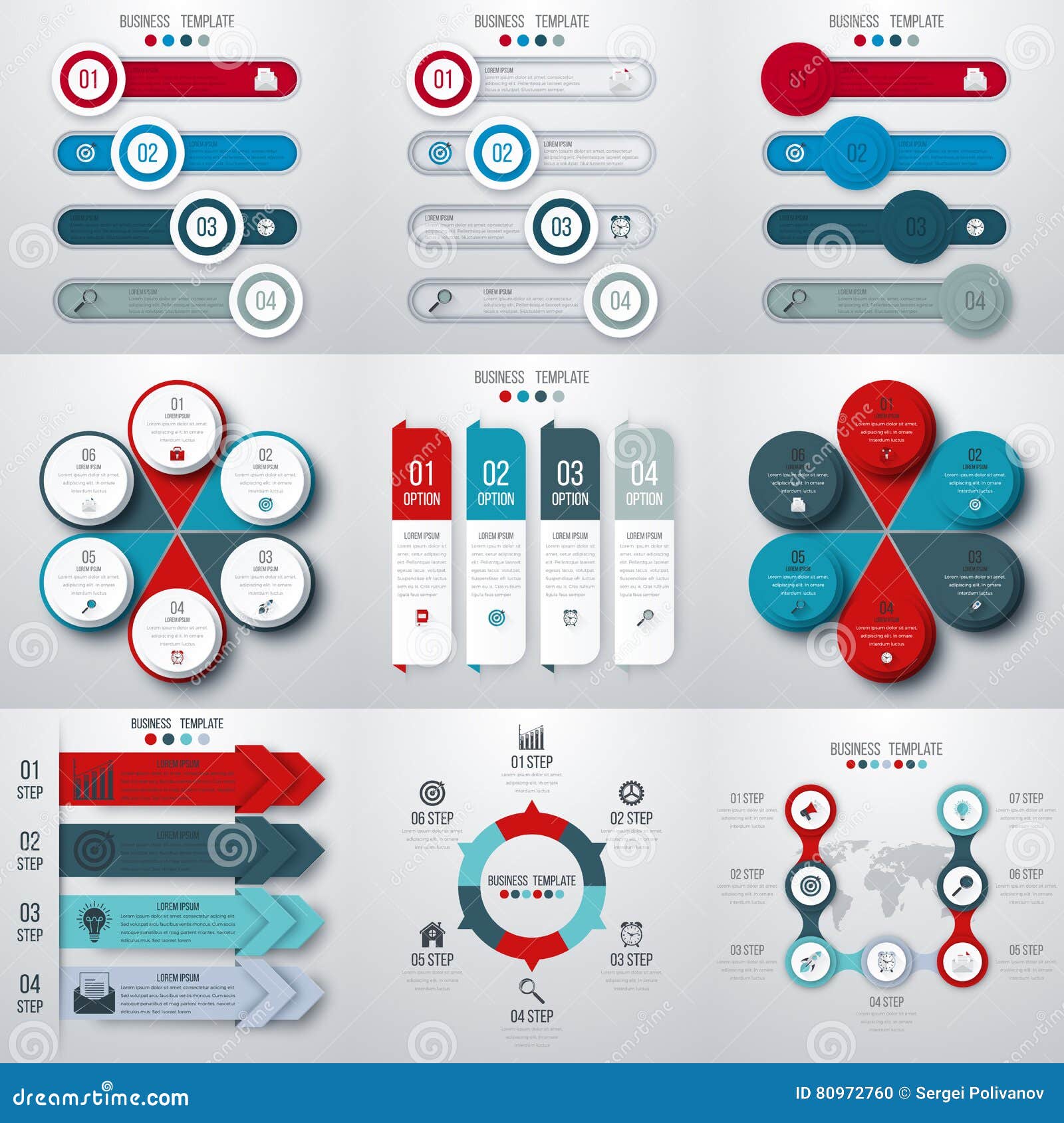 Stellen Sie Mit Infographics Ein Vektor Abbildung - Illustration von ...
