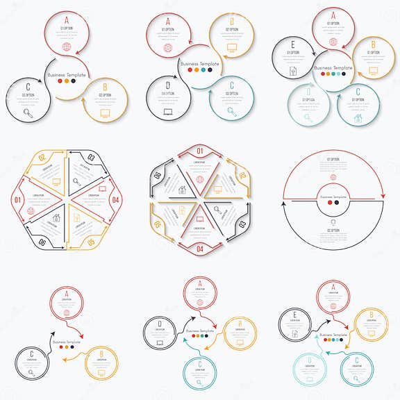 Stellen Sie Mit Infographics Ein Vektor Abbildung - Illustration von ...