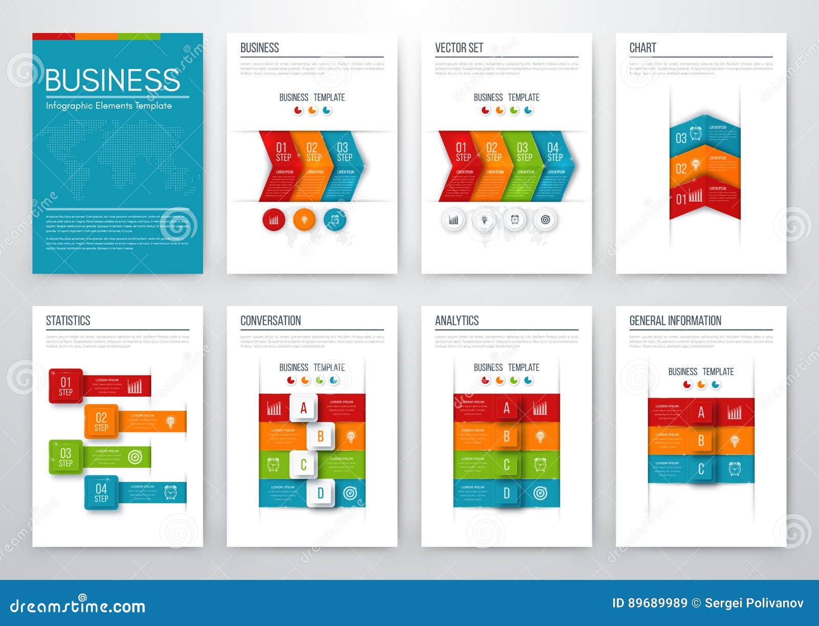 Stellen Sie Mit Infographics Ein Vektor Abbildung - Illustration von ...