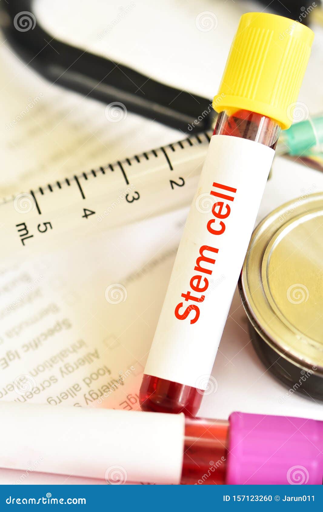 Stem Cell in Blood Sample Tube Stock Photo - Image of hemoglobin ...