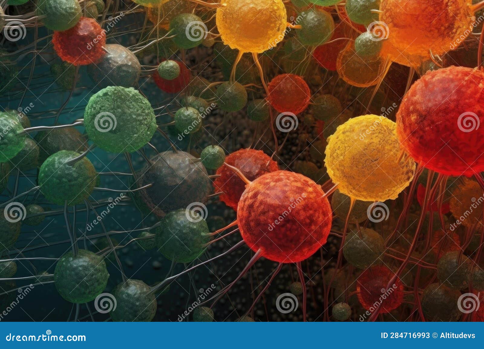 Stem Cell Colonies in Various Colors Stock Image - Image of generative ...