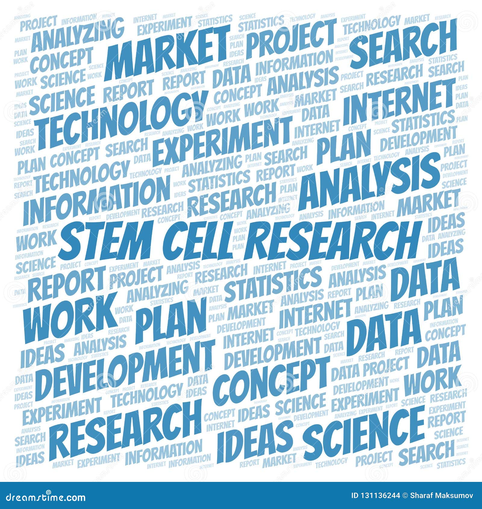 Stem Cell Research Word Cloud. Stock Illustration - Illustration of ...