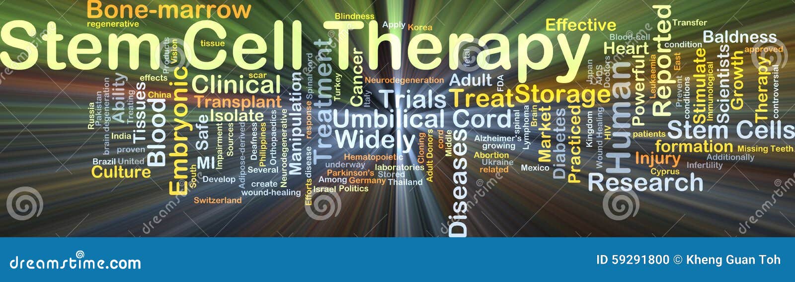 Stem Cell Therapy Background Concept Glowing Stock Illustration ...