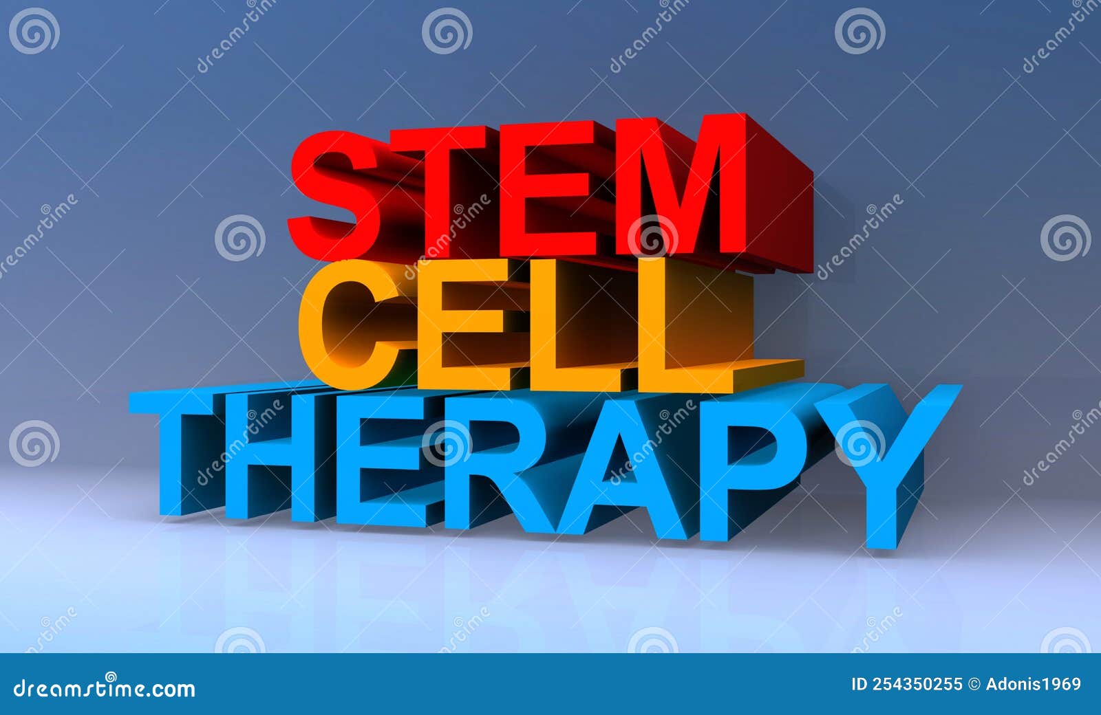 Stem cell therapy on blue stock illustration. Illustration of ...