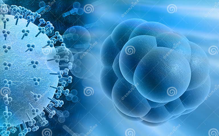 Stem Cells and Influenza Virus Stock Illustration - Illustration of ...
