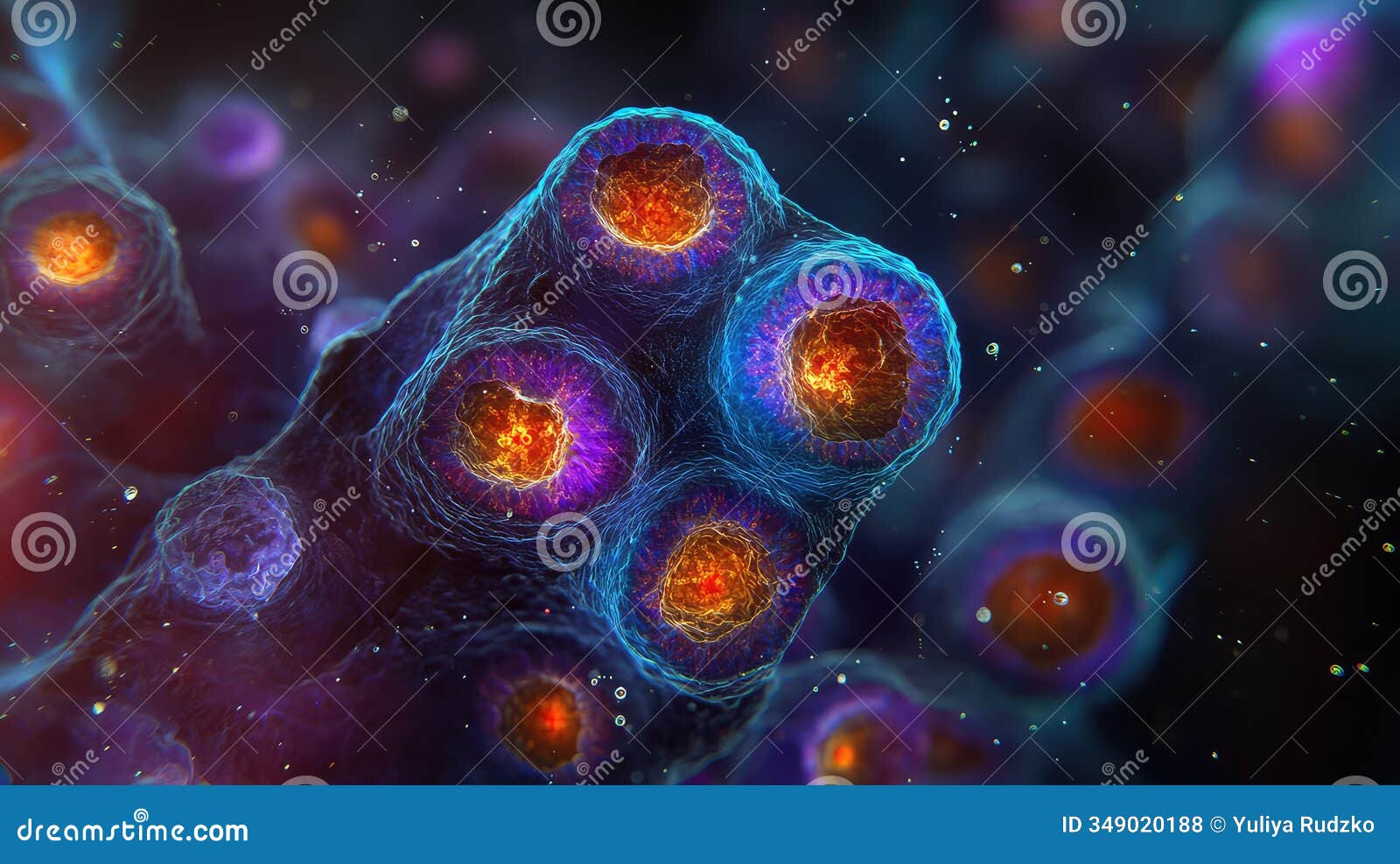Stem Cells in Nutrient Solution Under Magnification Stock Photo - Image ...