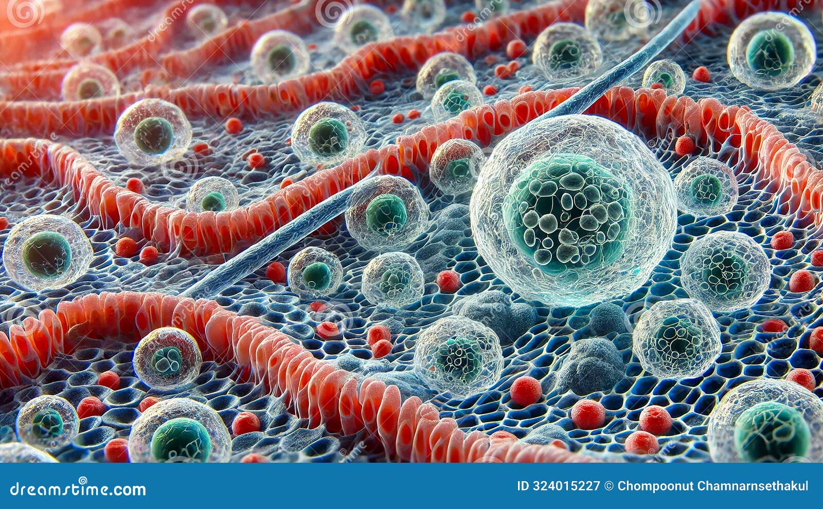 Tissue Regeneration A Side View Of A Patient Lying On A Treatment Bed ...
