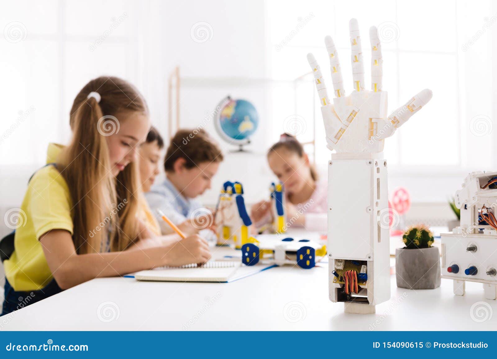 Stem Concept. Smart Children Learning In Class Stock Image ...