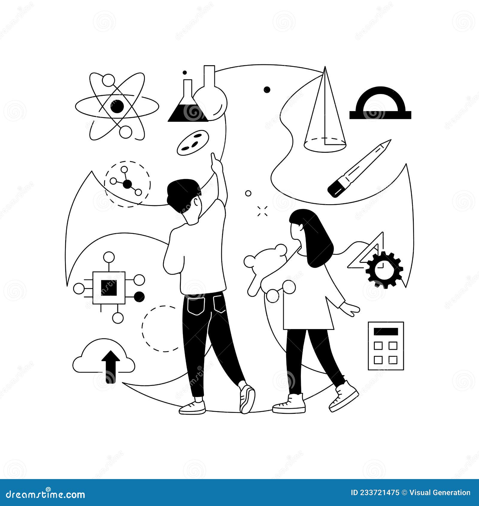 STEM Education Abstract Concept Vector Illustration. Stock Vector ...
