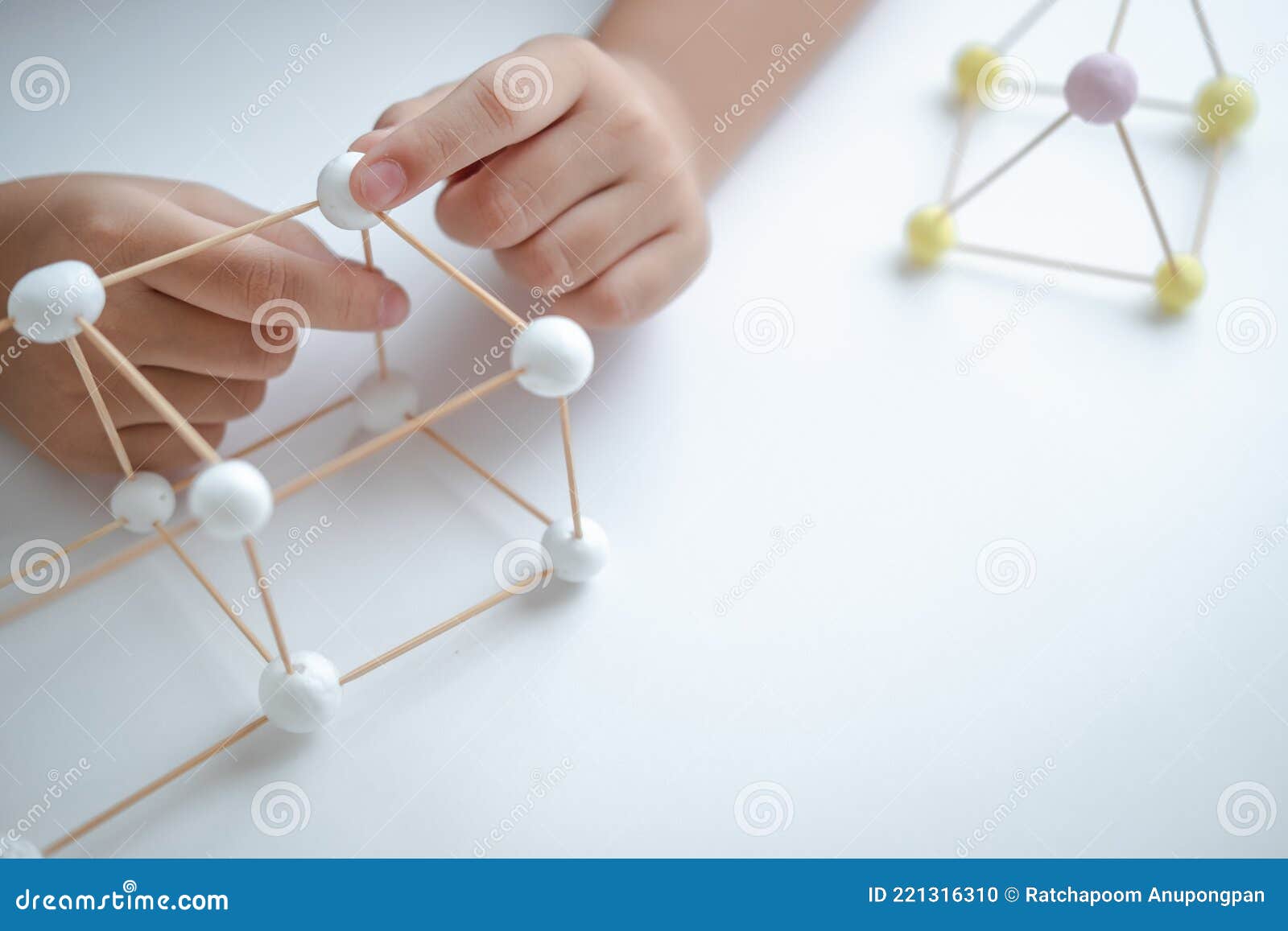 STEM Education, Child Learning Making 3D Geometric Shapes, Building ...