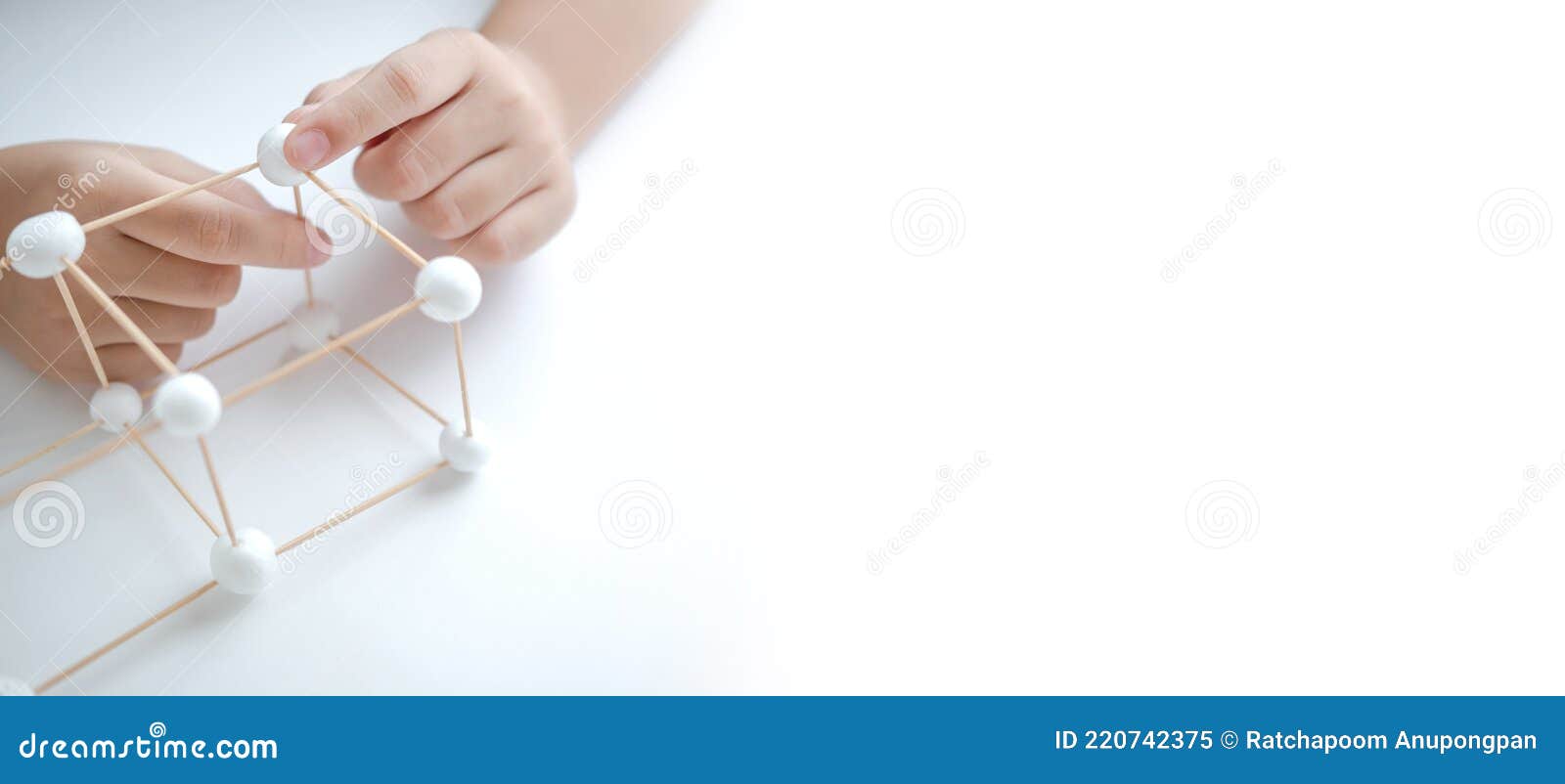 STEM Education, Child Learning Making 3D Geometric Shapes, Building ...