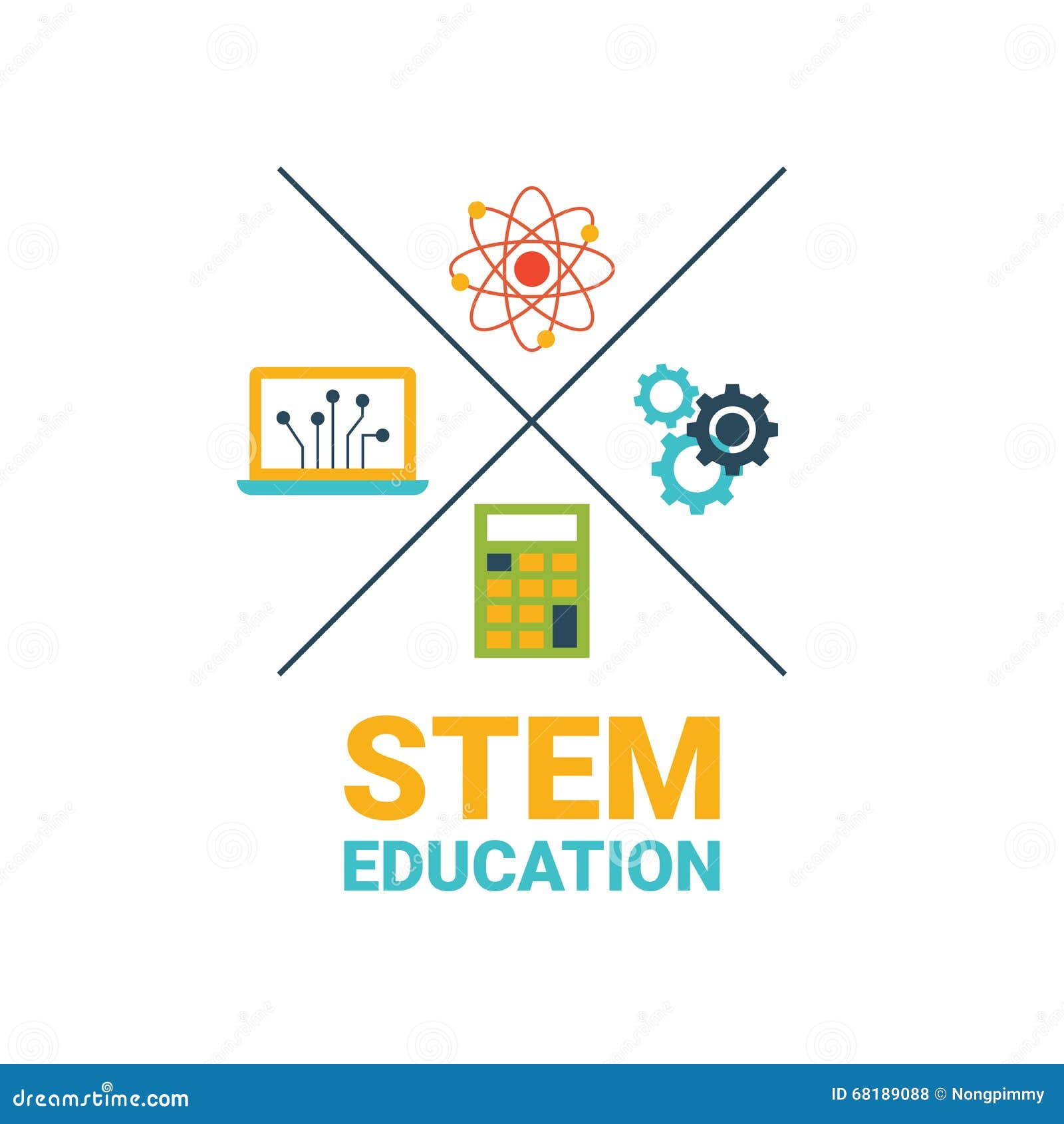STEM education concept stock vector. Illustration of chemistry - 68189088