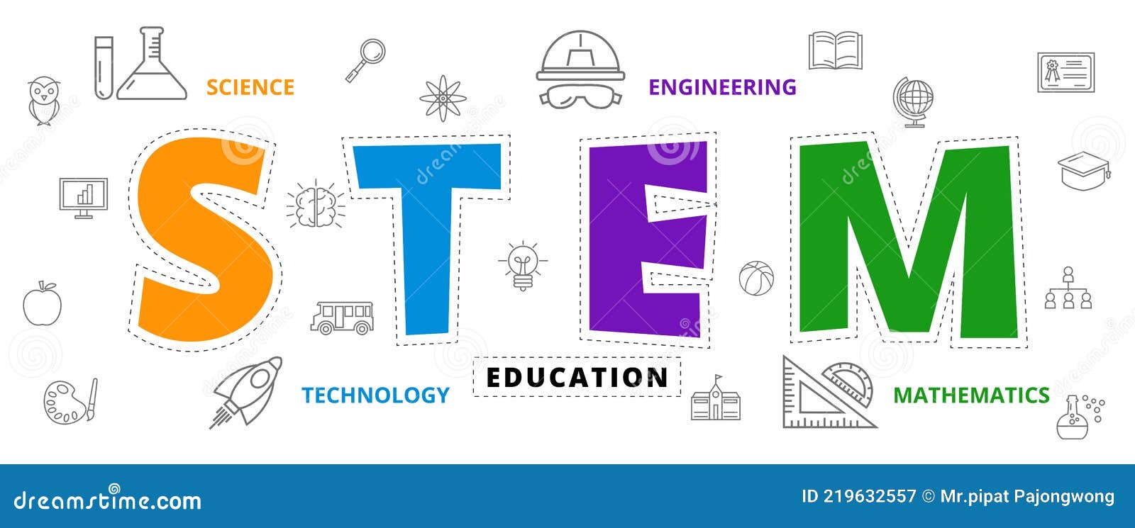 STEM Education Concept , Science Technology Engineering and Maths Stock ...