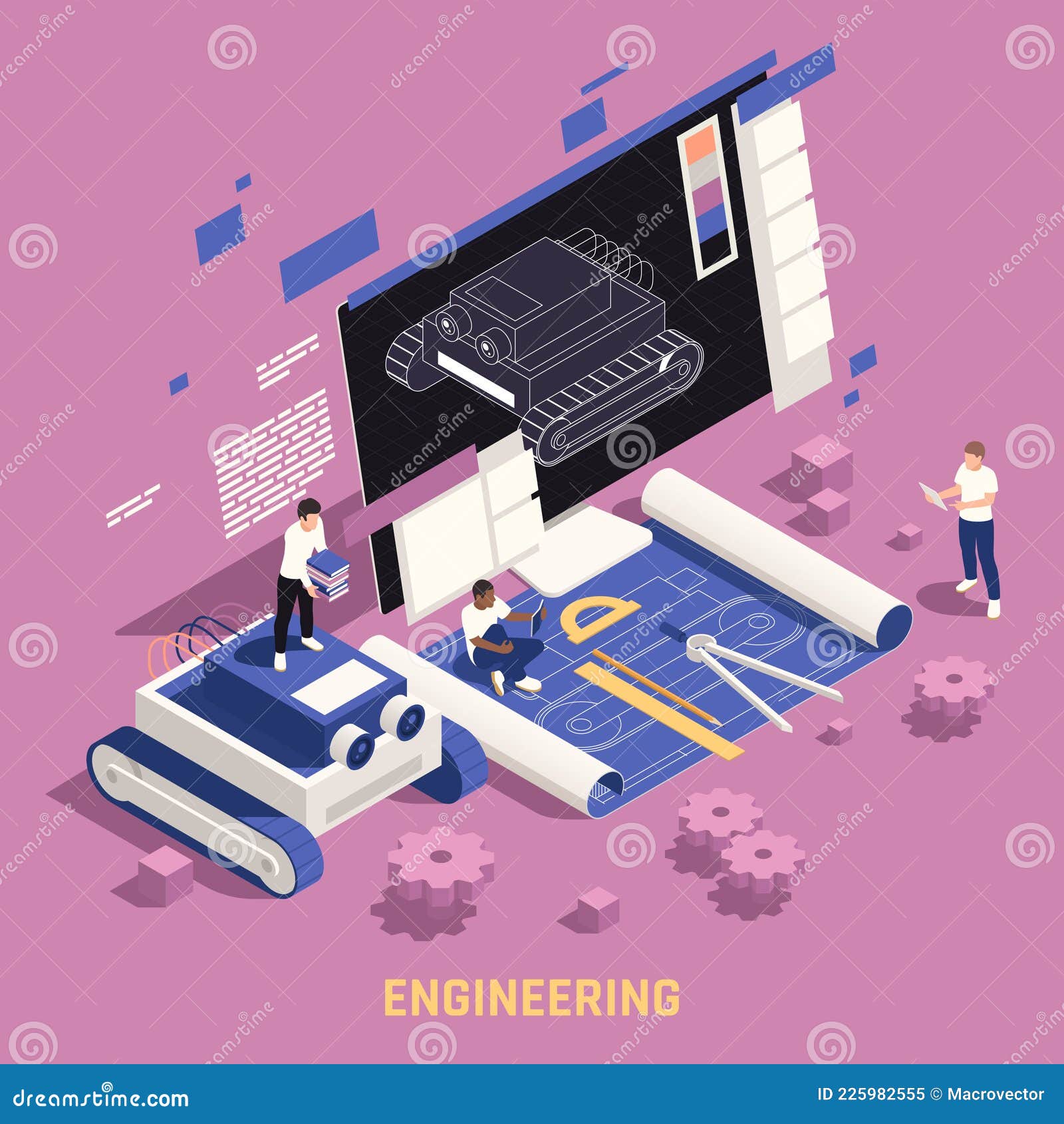 STEM Education Engineering Composition Stock Vector - Illustration of sketch, hitech: 225982555