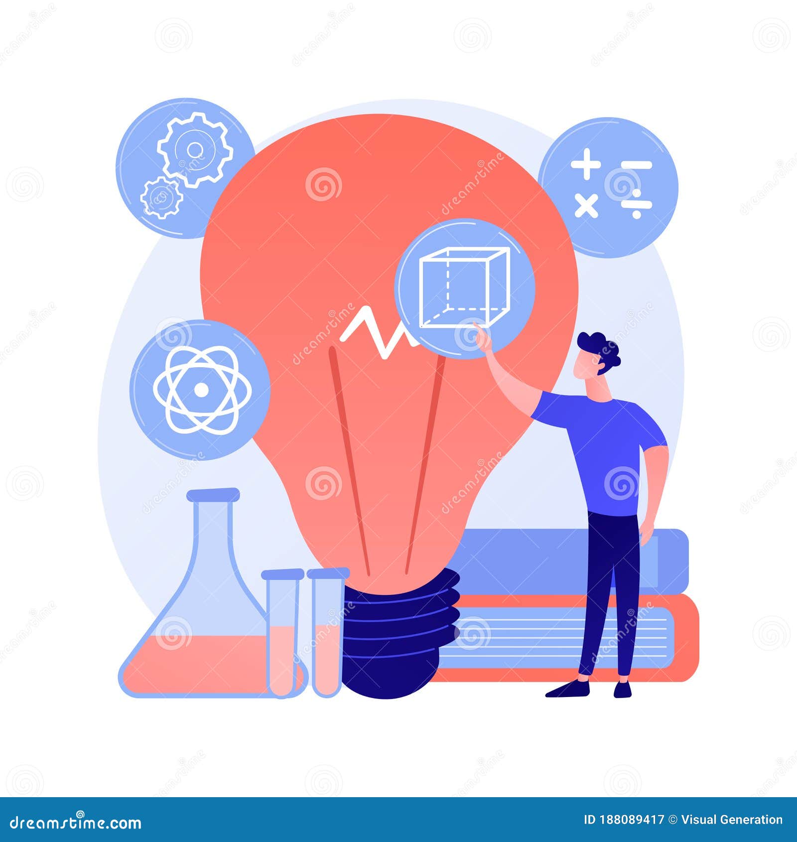 STEM Education Vector Concept Metaphor Stock Vector - Illustration of ...