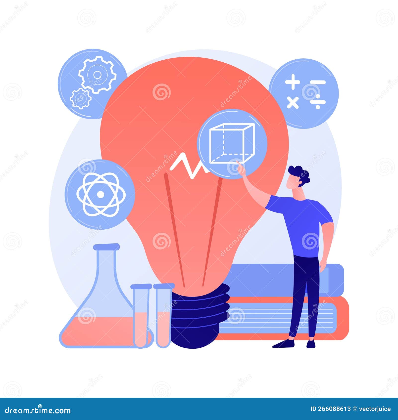 STEM Education Vector Concept Metaphor Stock Vector - Illustration of ...