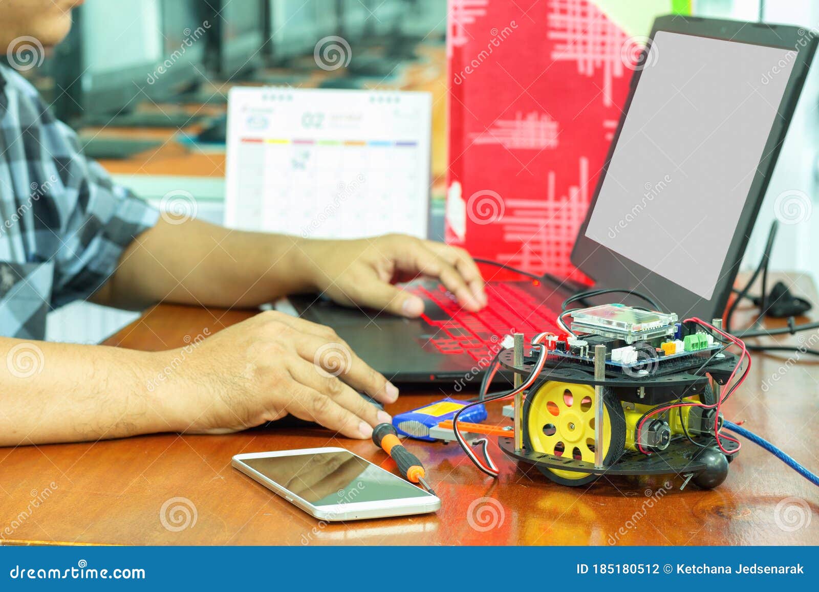 Stem education programing stock photo. Image of computer - 185180512