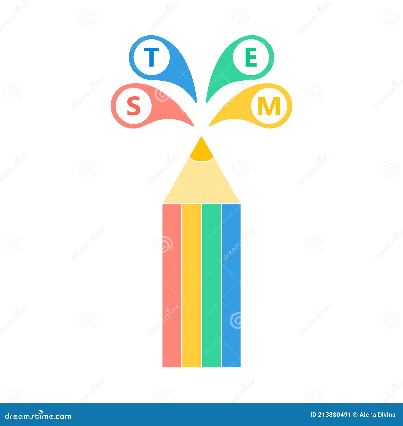 STEM education symbol 1 stock vector. Illustration of college - 213880491