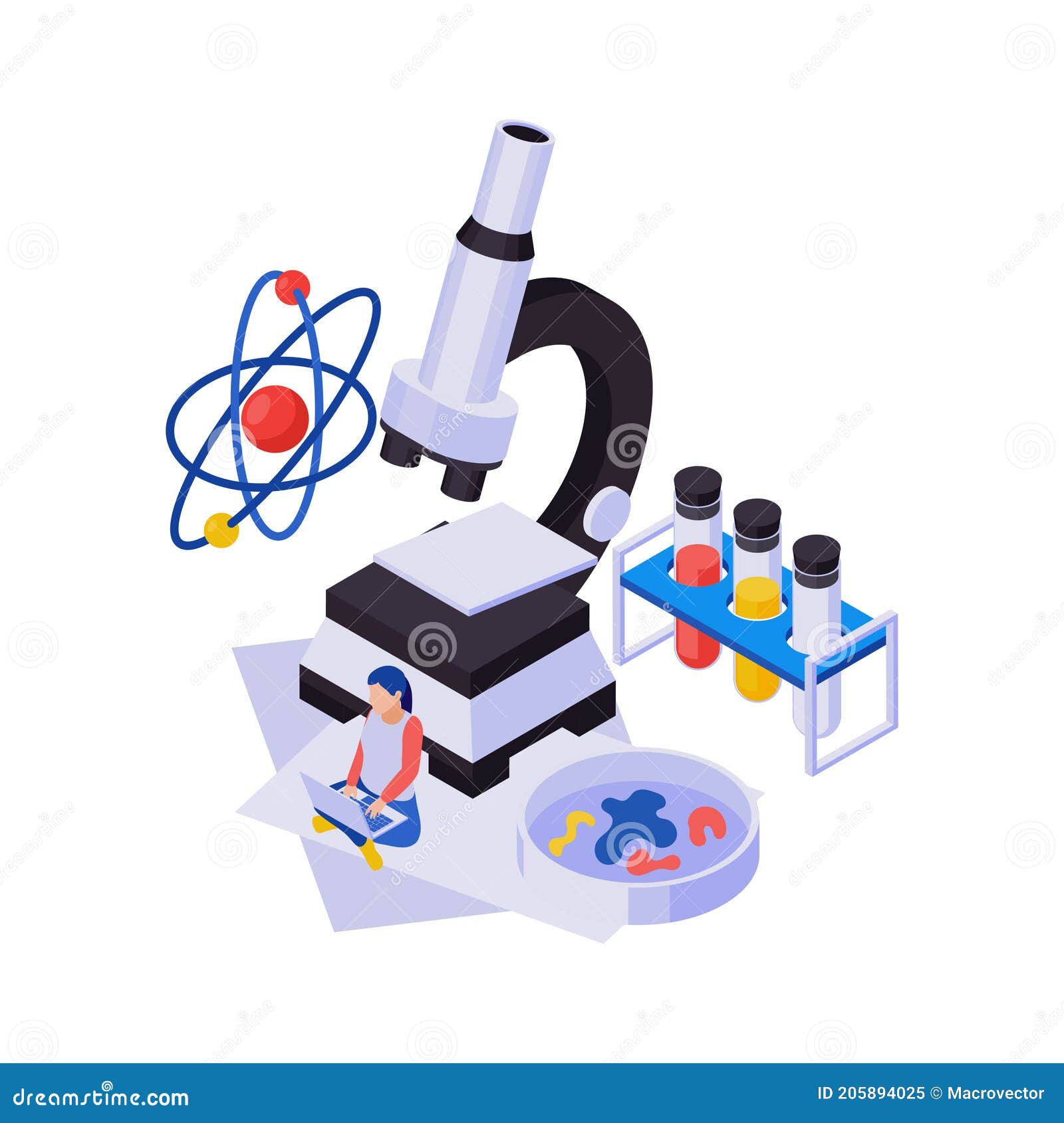 STEM Education Vector Illustration Stock Vector - Illustration of math ...