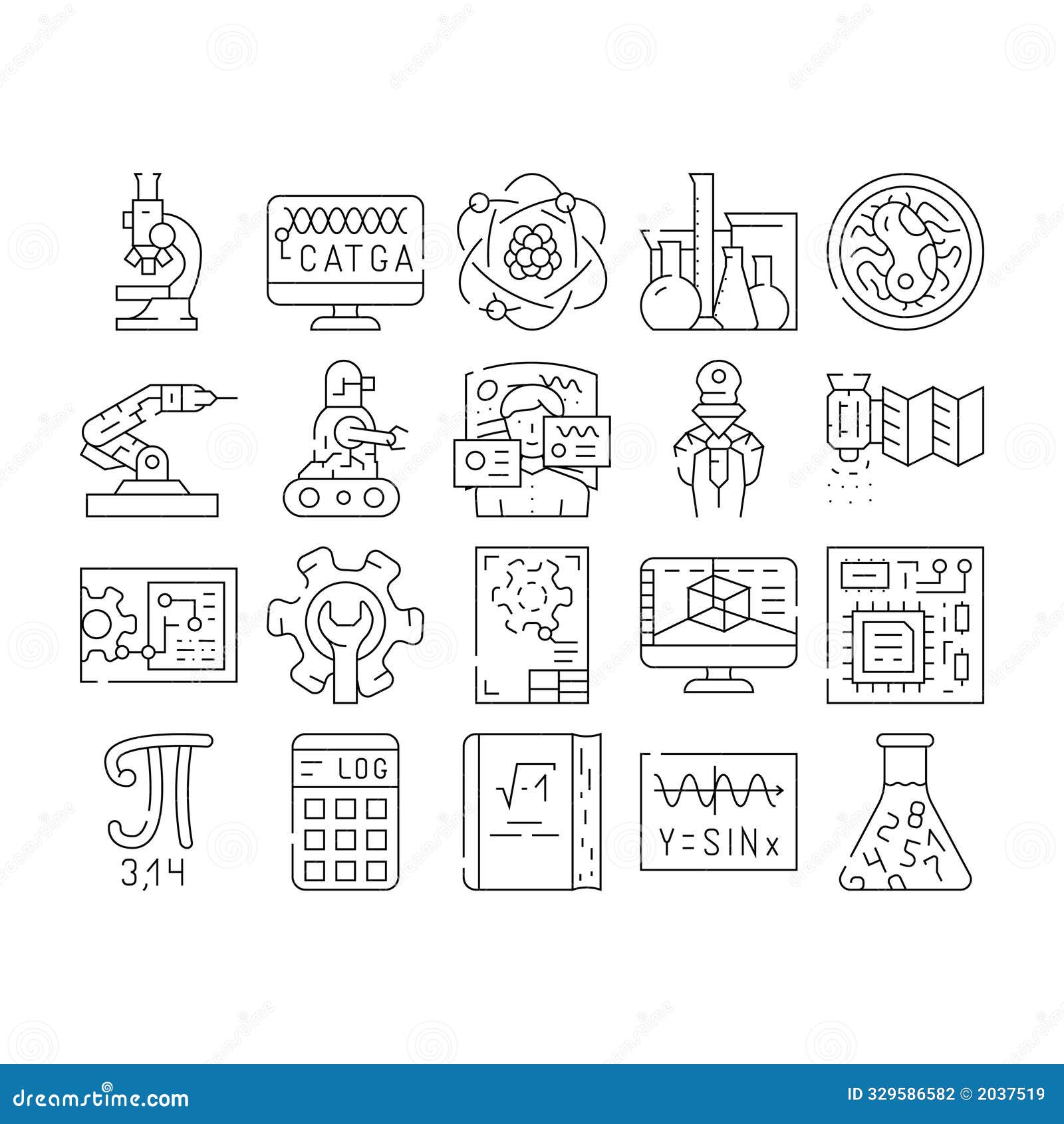 Engineer Process Line Icon, Outline Symbol, Vector Illustration ...