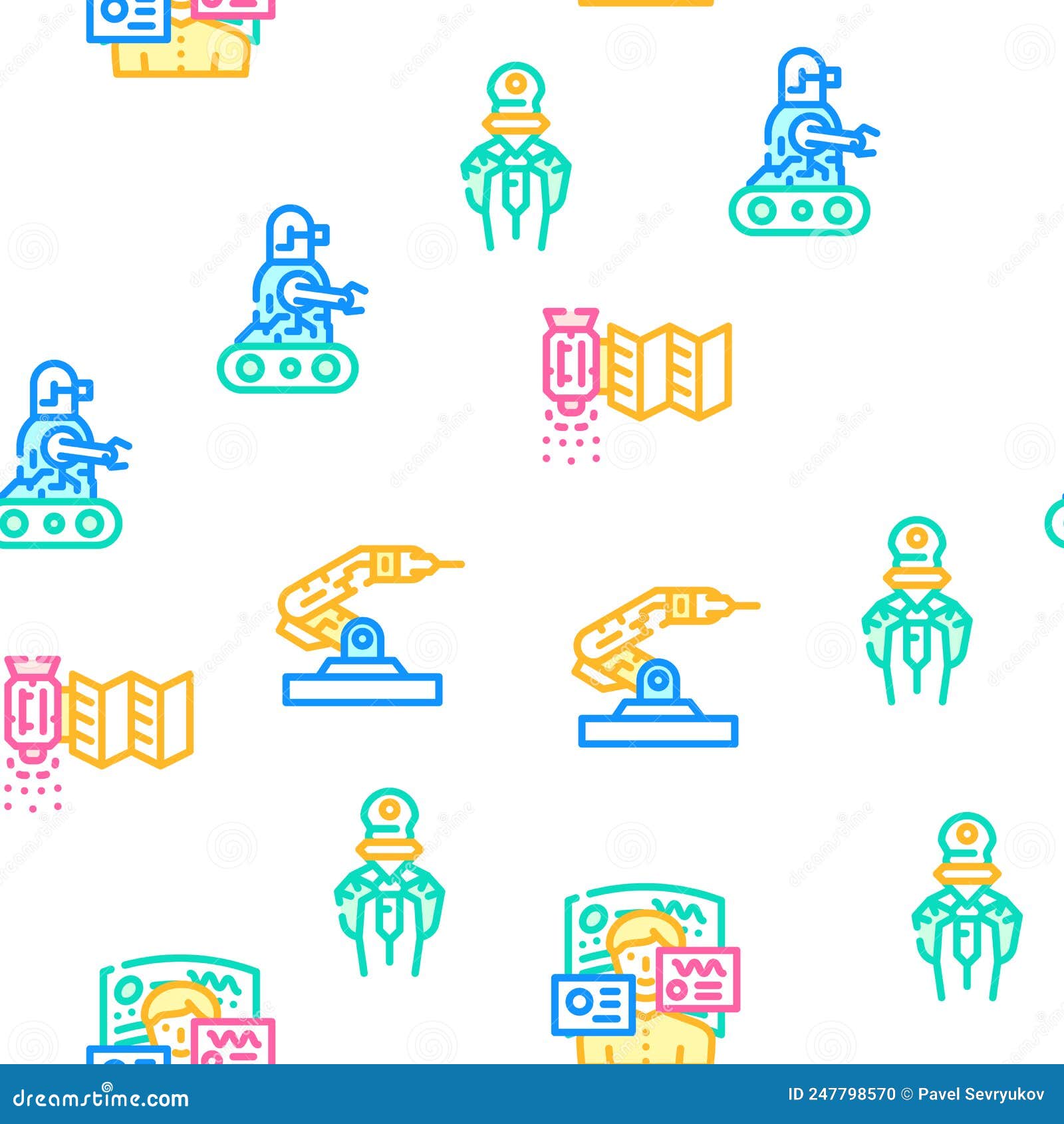 Stem Engineer Process and Science Icons Set Vector Stock Illustration ...