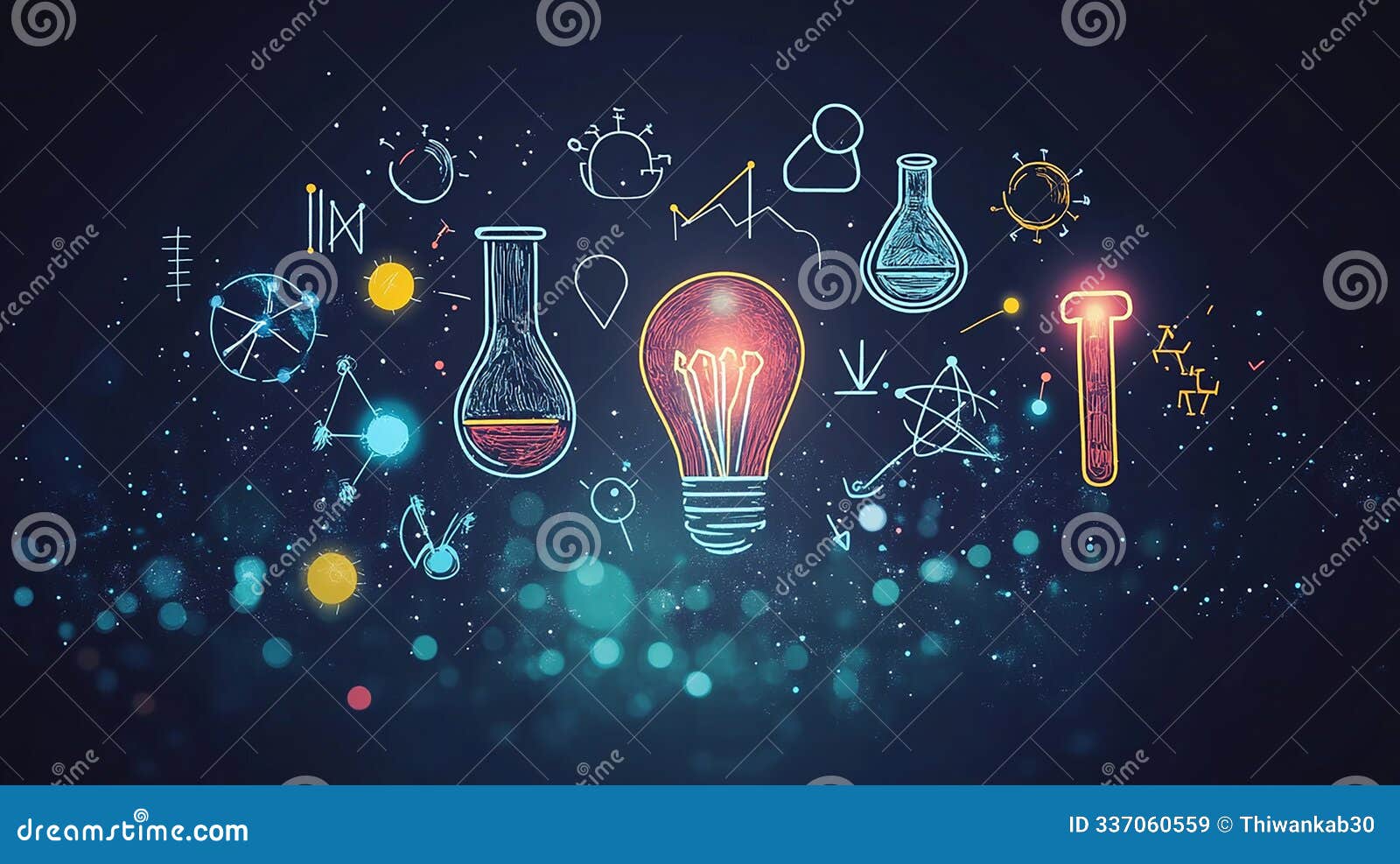 STEM Icons: Science, Technology, Engineering, and Math Symbols Stock ...