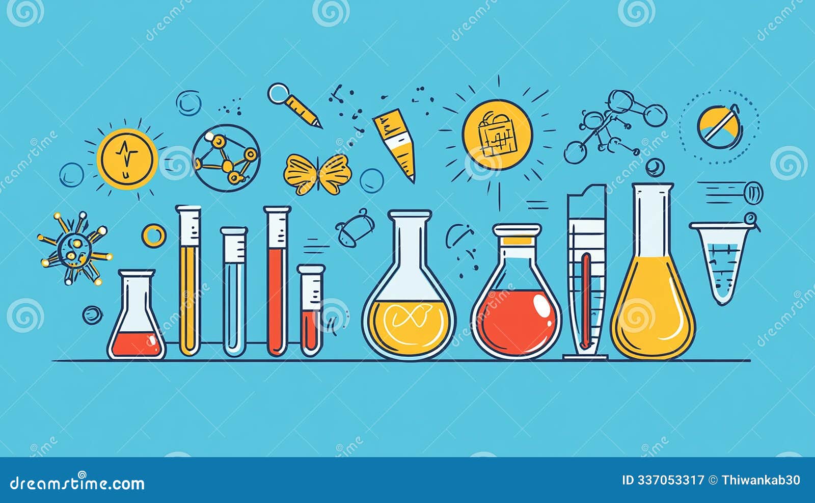 STEM Icons: Science, Technology, Engineering, and Math Symbols Stock ...