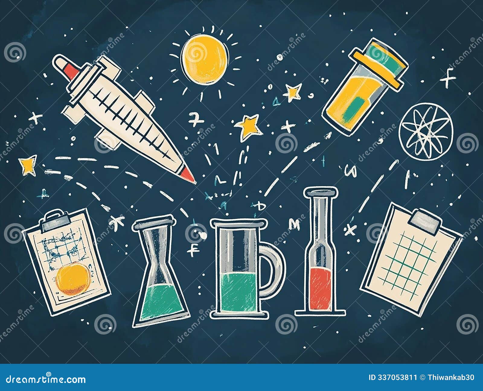 STEM Icons: Science, Technology, Engineering, and Math Symbols Stock ...
