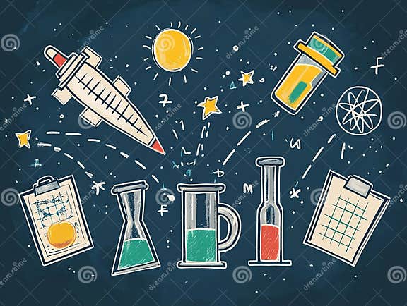 STEM Icons: Science, Technology, Engineering, and Math Symbols Stock ...